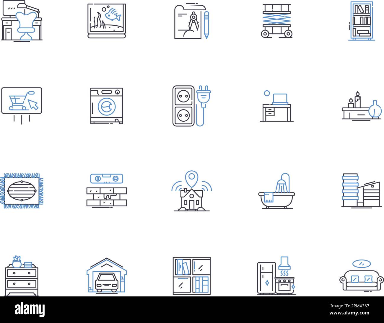 Home renovation outline icons collection. Renovation, Home, Improvement ...