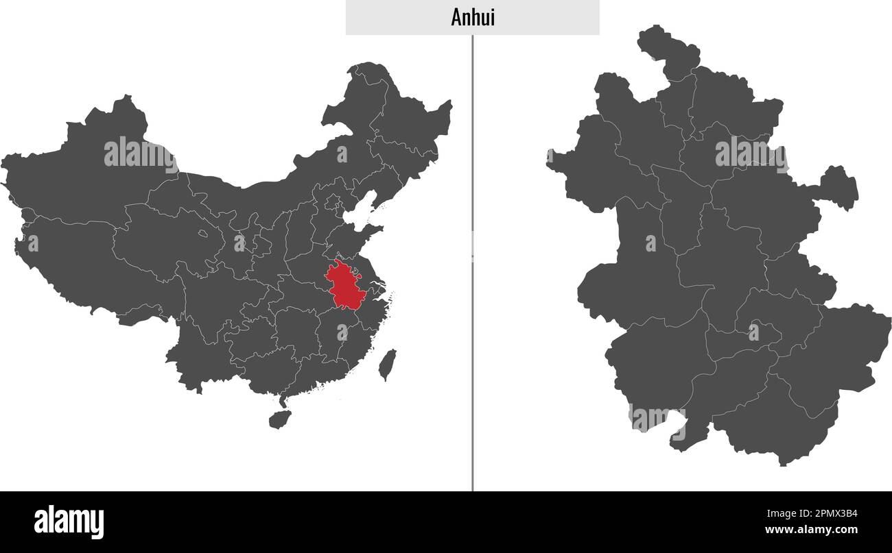 Anhui outline vector Stock Vector Images - Alamy
