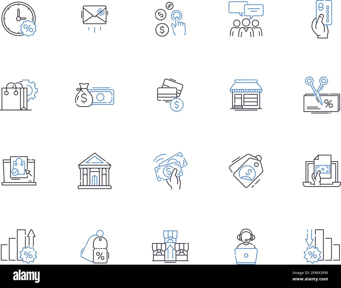 Customer Development outline icons collection. Customer, Development ...