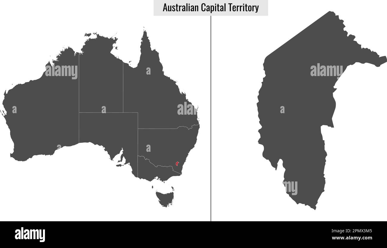 map of Australian Capital Territory state of Australia and location on ...