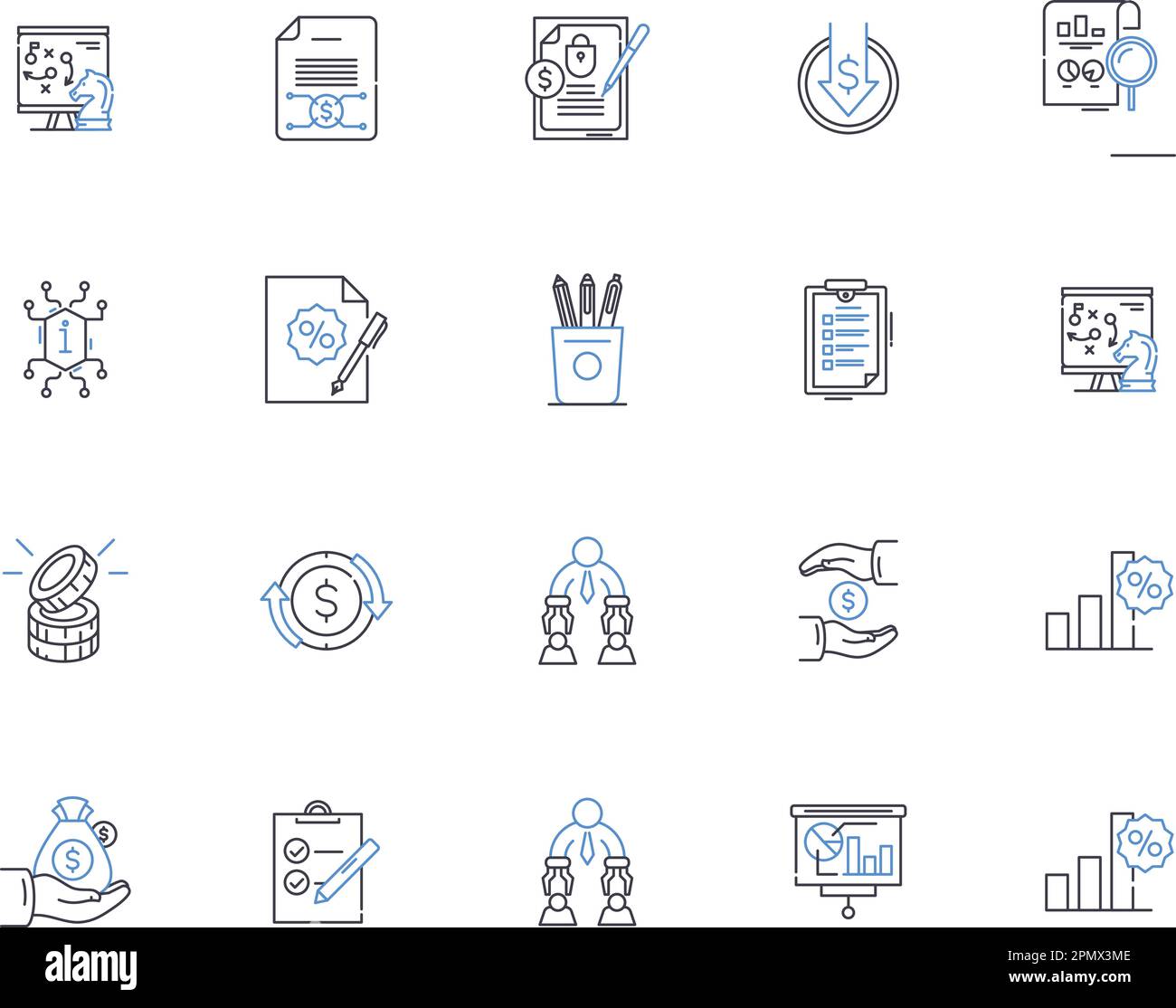Assessment Outline Icons Collection Testing Evaluation Examination