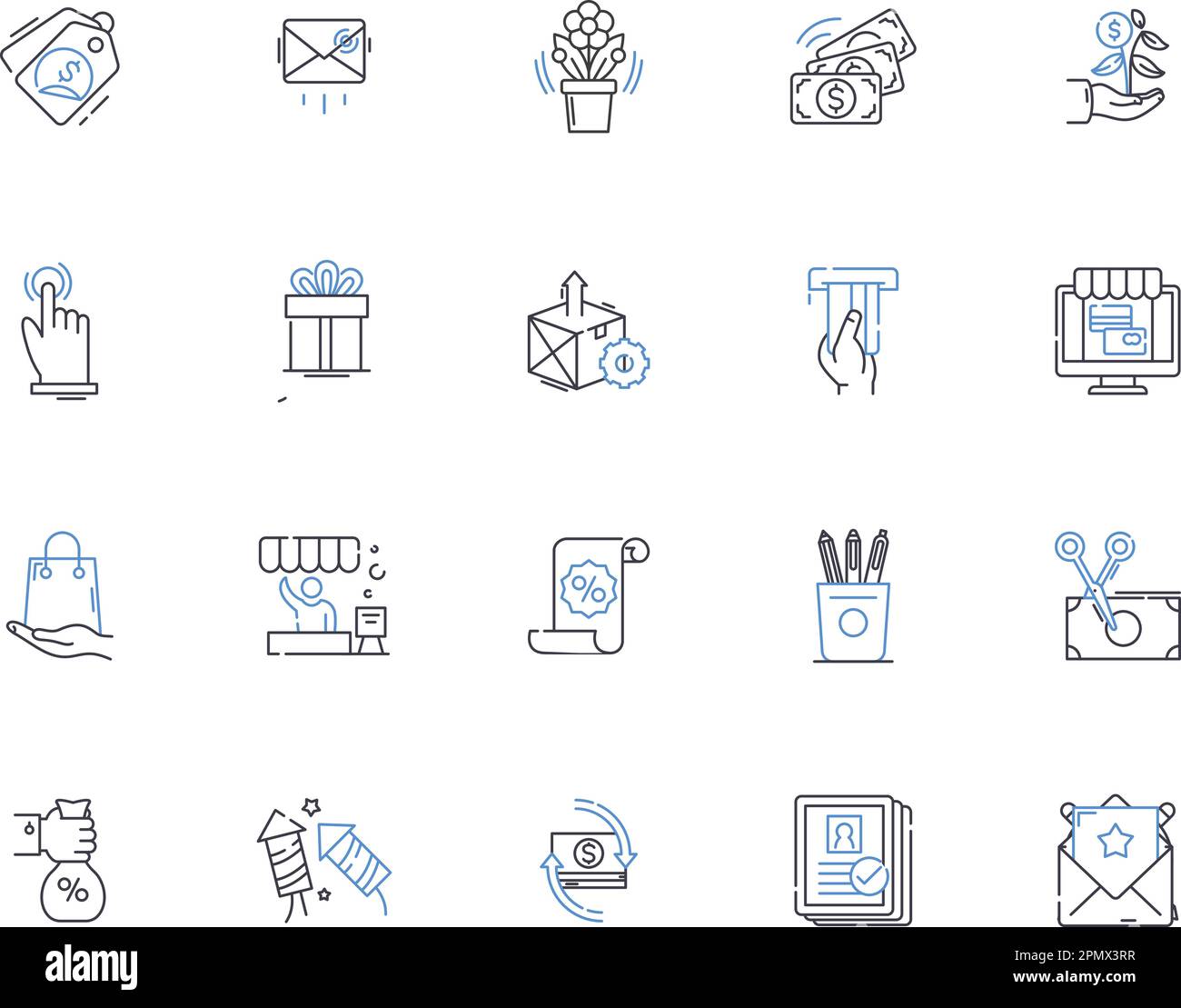 Shopping mall outline icons collection. Shopping, Mall, Store, Shop ...