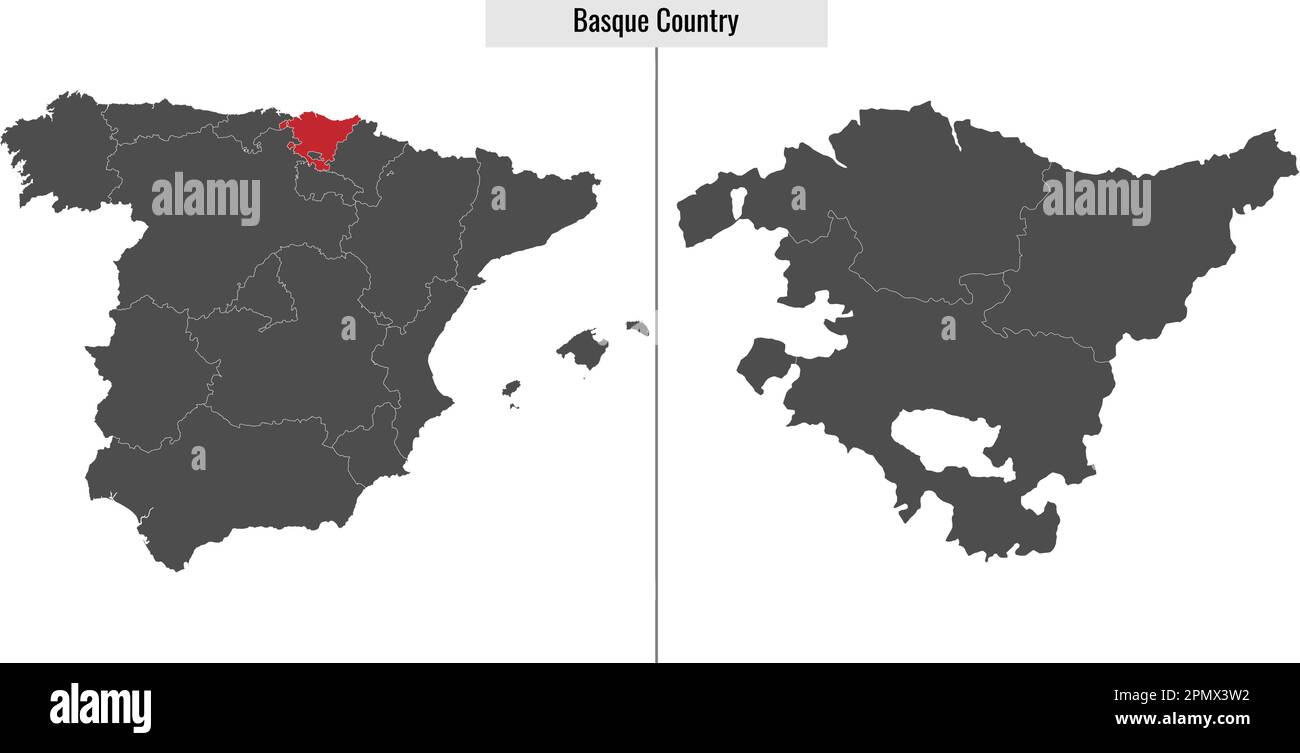 map of Basque Country autonomous community of Spain and location on ...