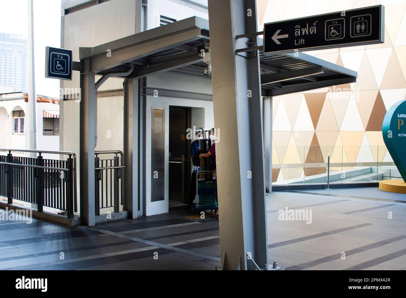 Escalator lift for thai passengers people foreign travelers use service ...