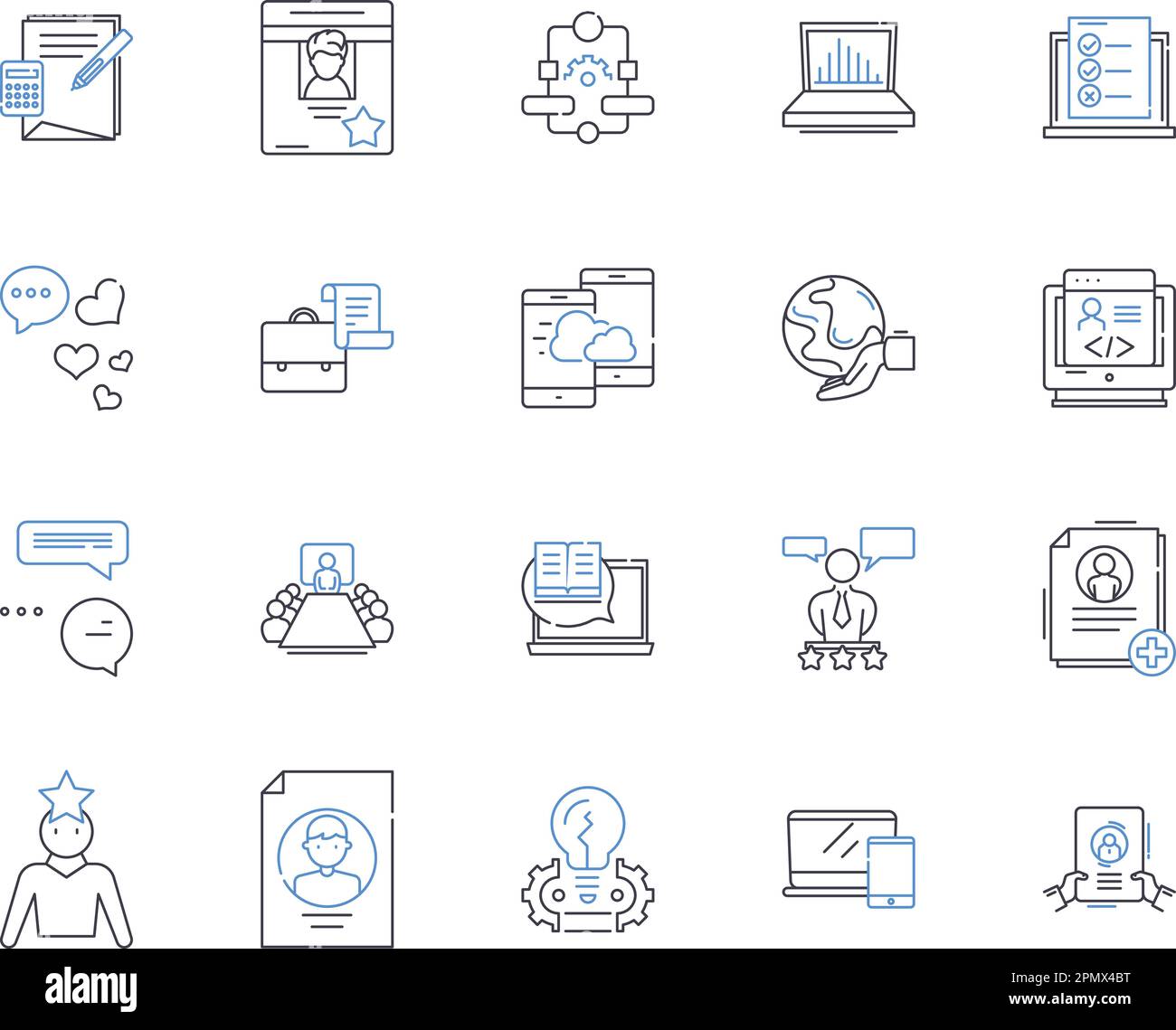 news media outline icons collection. News, Media, Journalism, Information, Broadcast, Reports ...