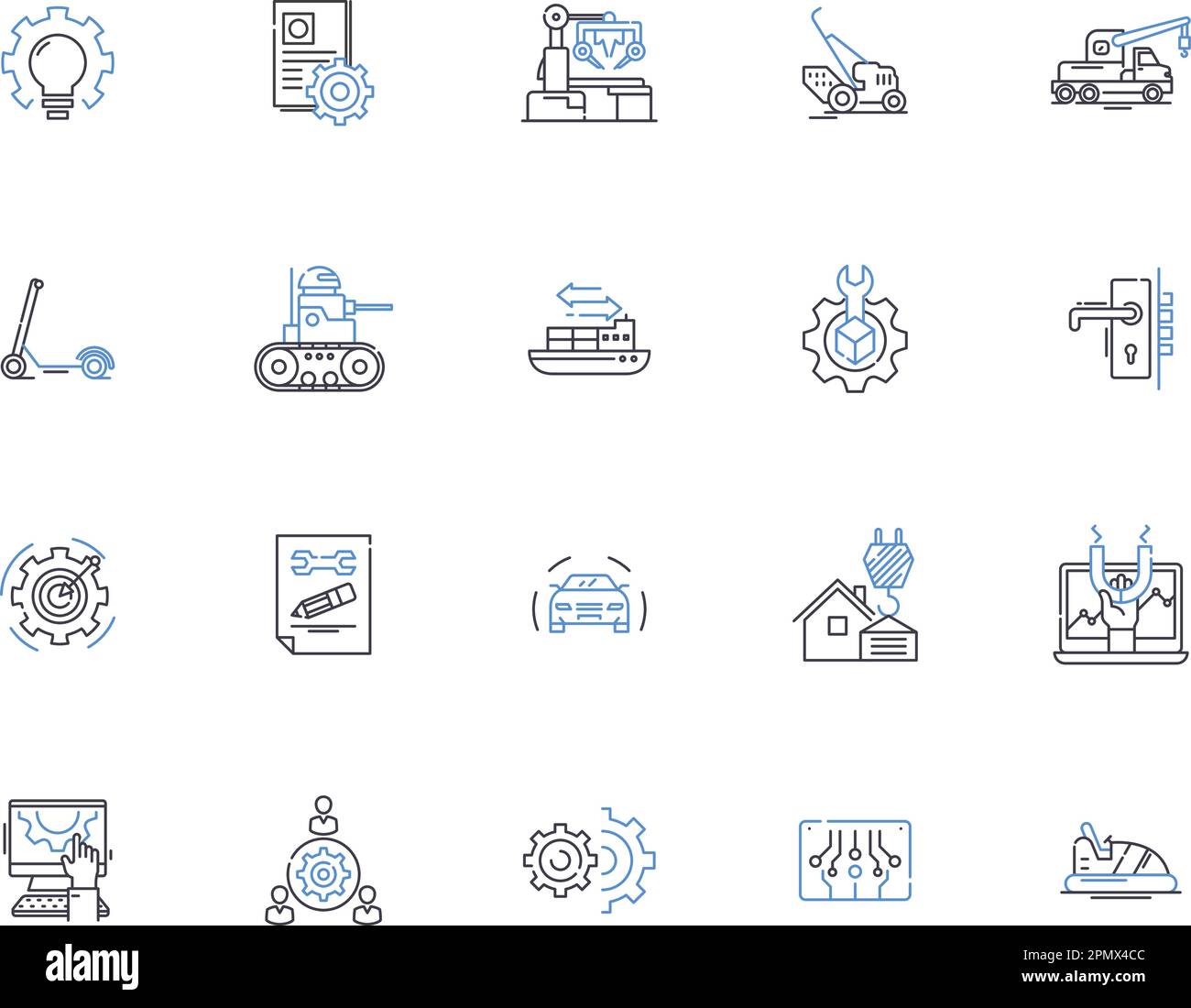 Mechanics outline icons collection. Mechanics, Repair, Motor ...