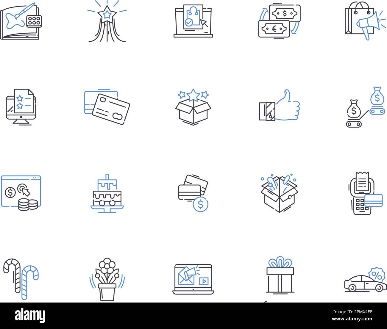Shopper outline icons collection. Shopper, Consumer, Buyer, Purchaser ...