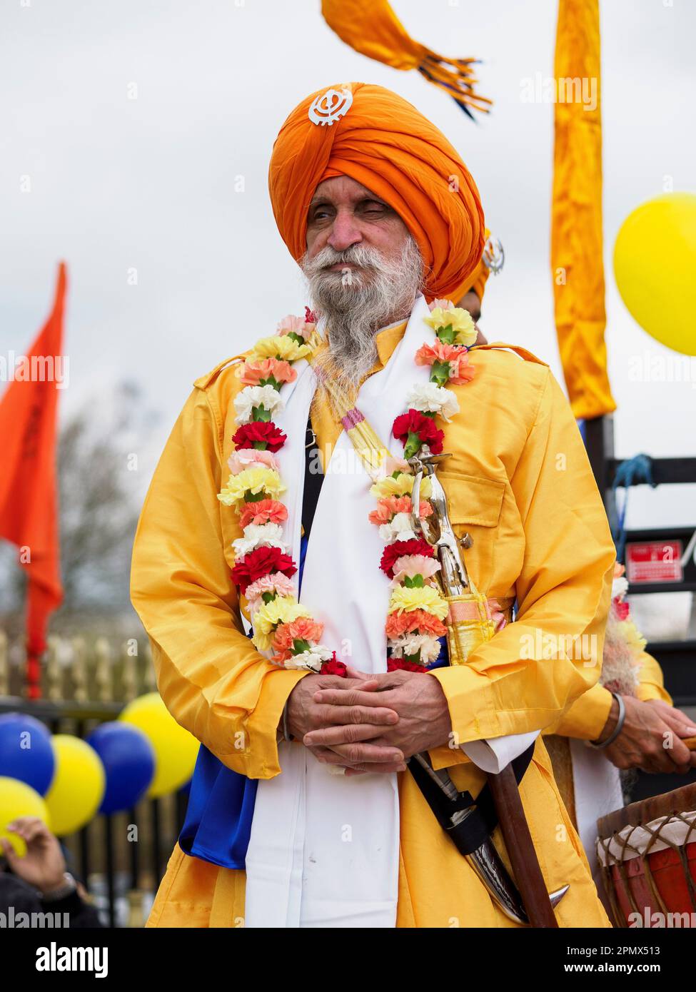 Gravesend, Kent, UK. 15th Apr, 2023. Vaisakhi is a harvest festival for people of northern India ...