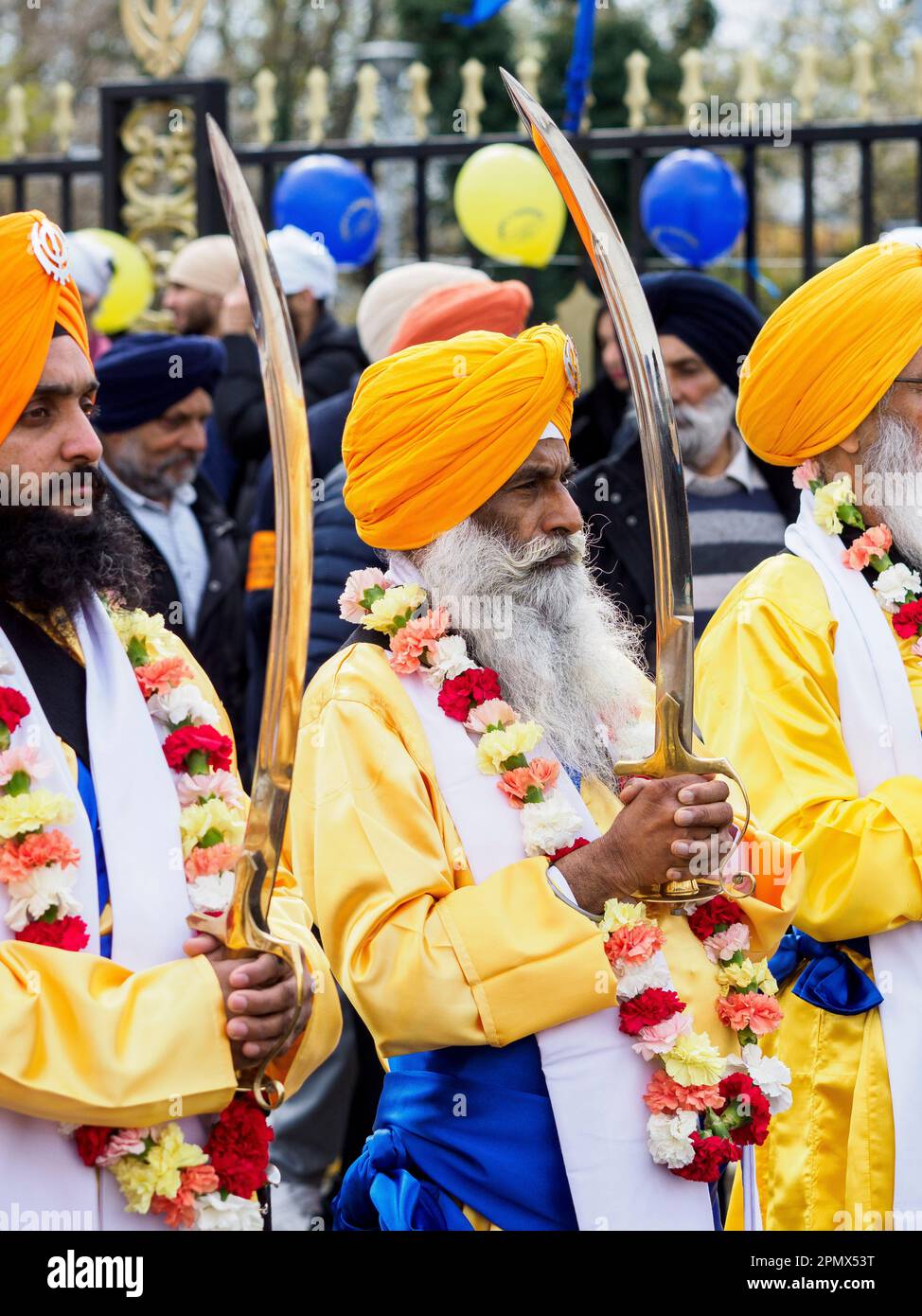 Gravesend, Kent, UK. 15th Apr, 2023. Vaisakhi is a harvest festival for people of northern India ...