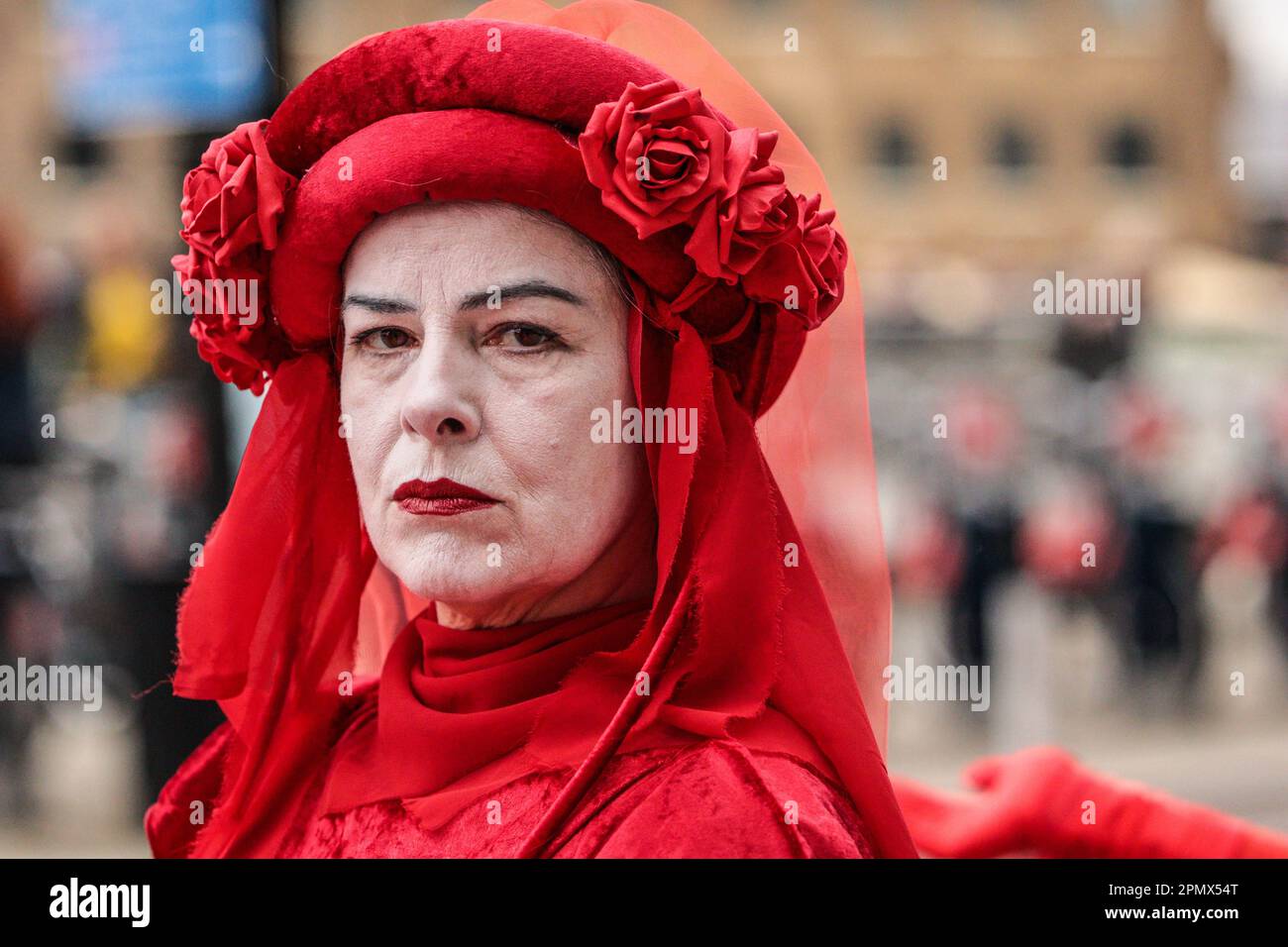 London, UK. 15th Apr, 2023. Extinction Rebellion Red Rebels in King's ...