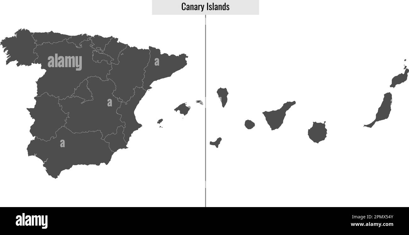map of Canary Islands autonomous community of Spain and location on ...