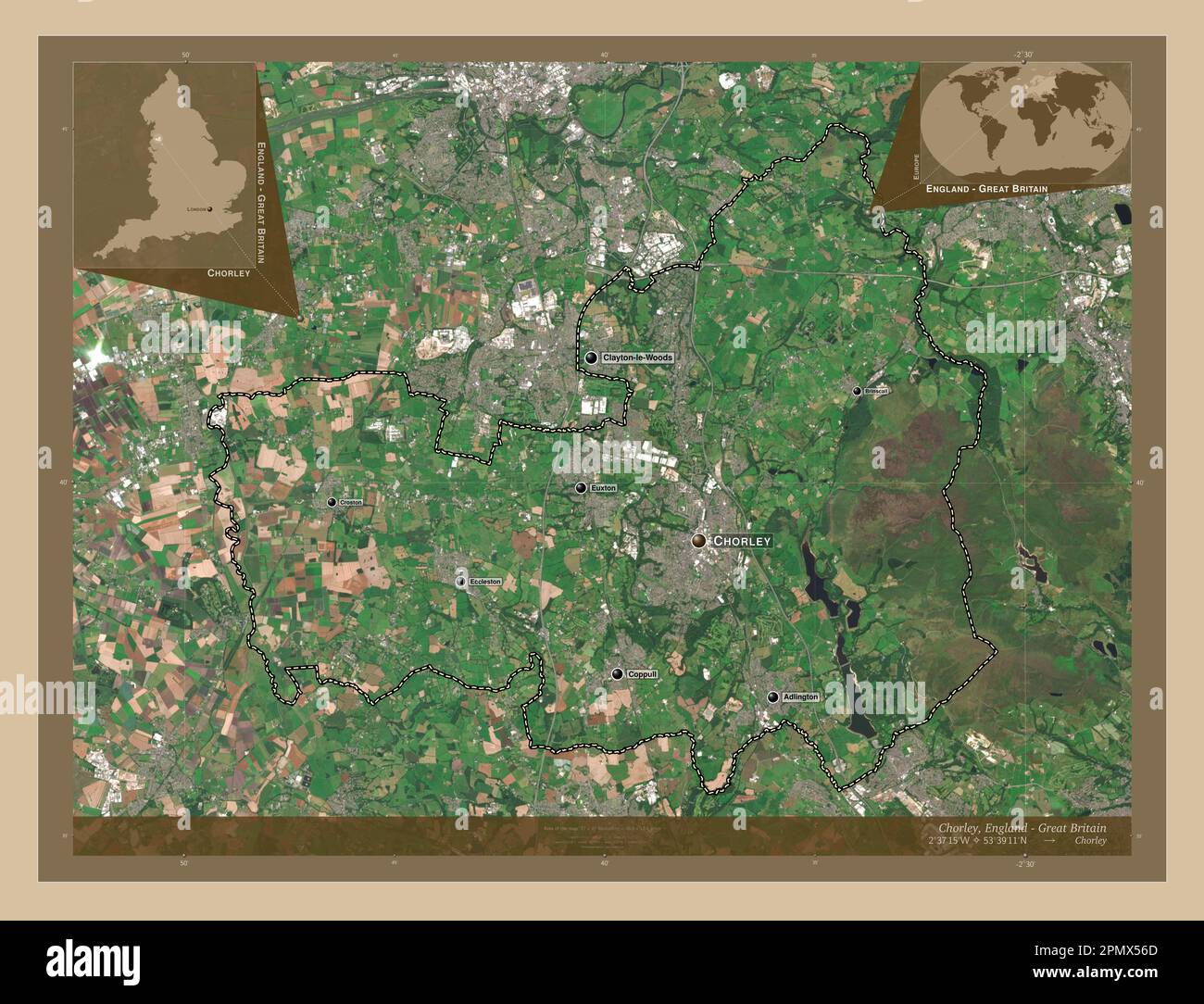 Chorley, non metropolitan district of England - Great Britain. Low ...