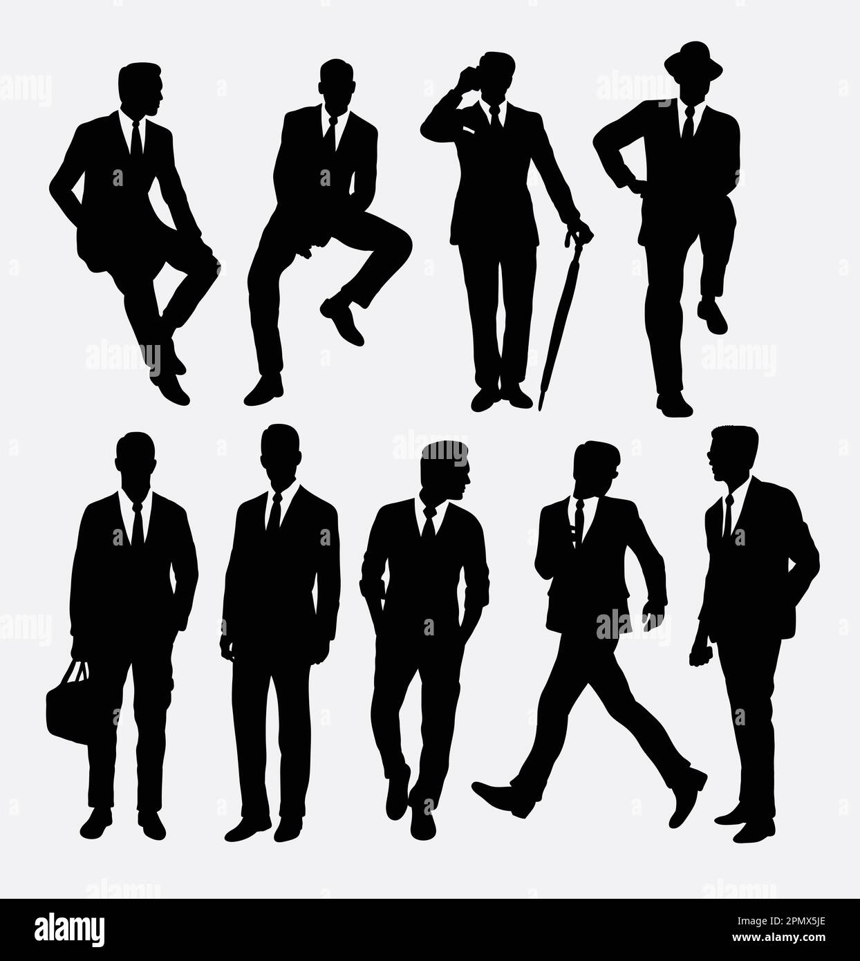 Businessman activity silhouettes Stock Vector Image & Art - Alamy