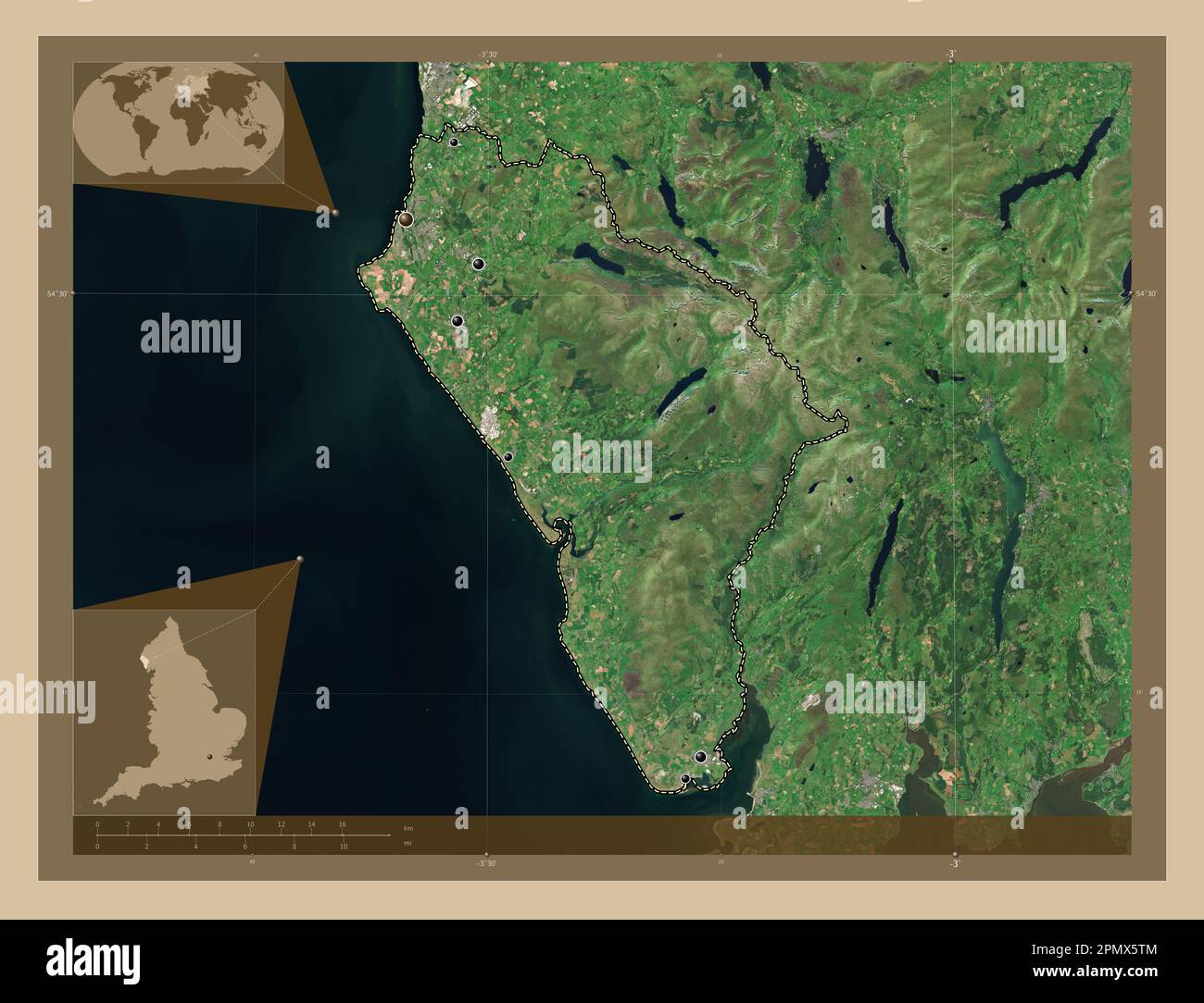 Copeland, non metropolitan district of England - Great Britain. Low ...