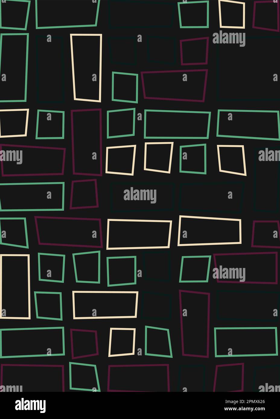 Abstract Offset Quads generative art background art illustration Stock ...