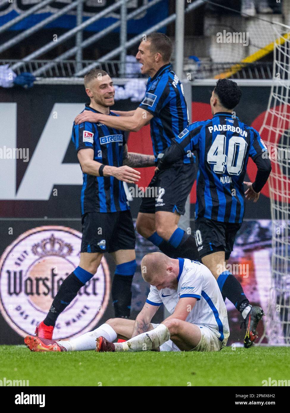 15 April 2023, North Rhine-Westphalia, Paderborn: Soccer: 2. Bundesliga ...