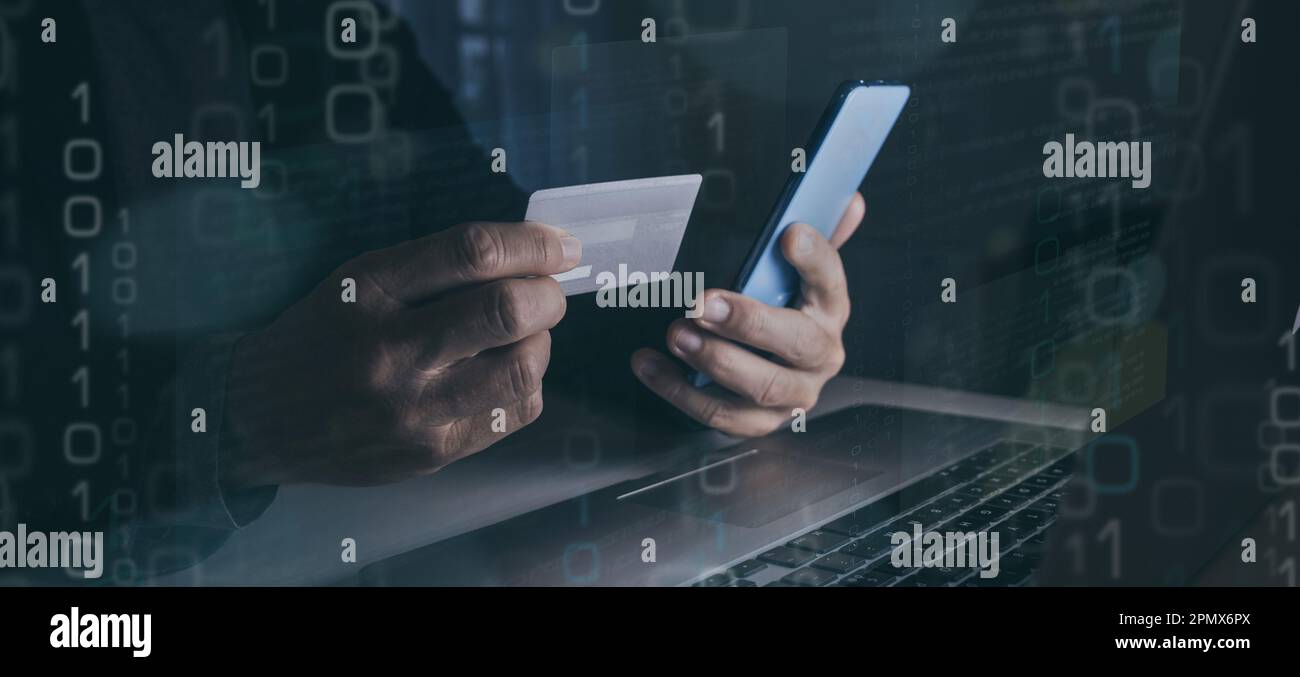 Man using application on smartphone, shopping and payment online. New ...