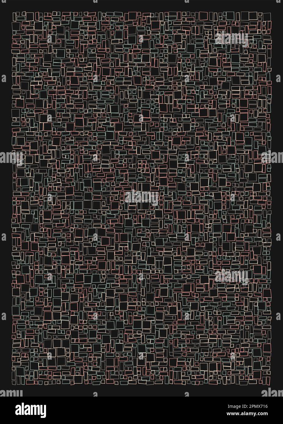 Abstract Offset Quads generative art background art illustration Stock ...