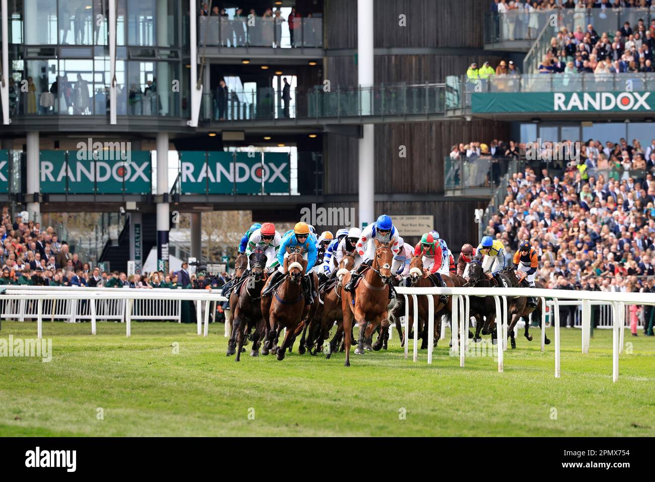Horses Turn The Home Bend In The Village Hotels Handicap Hurdle At The