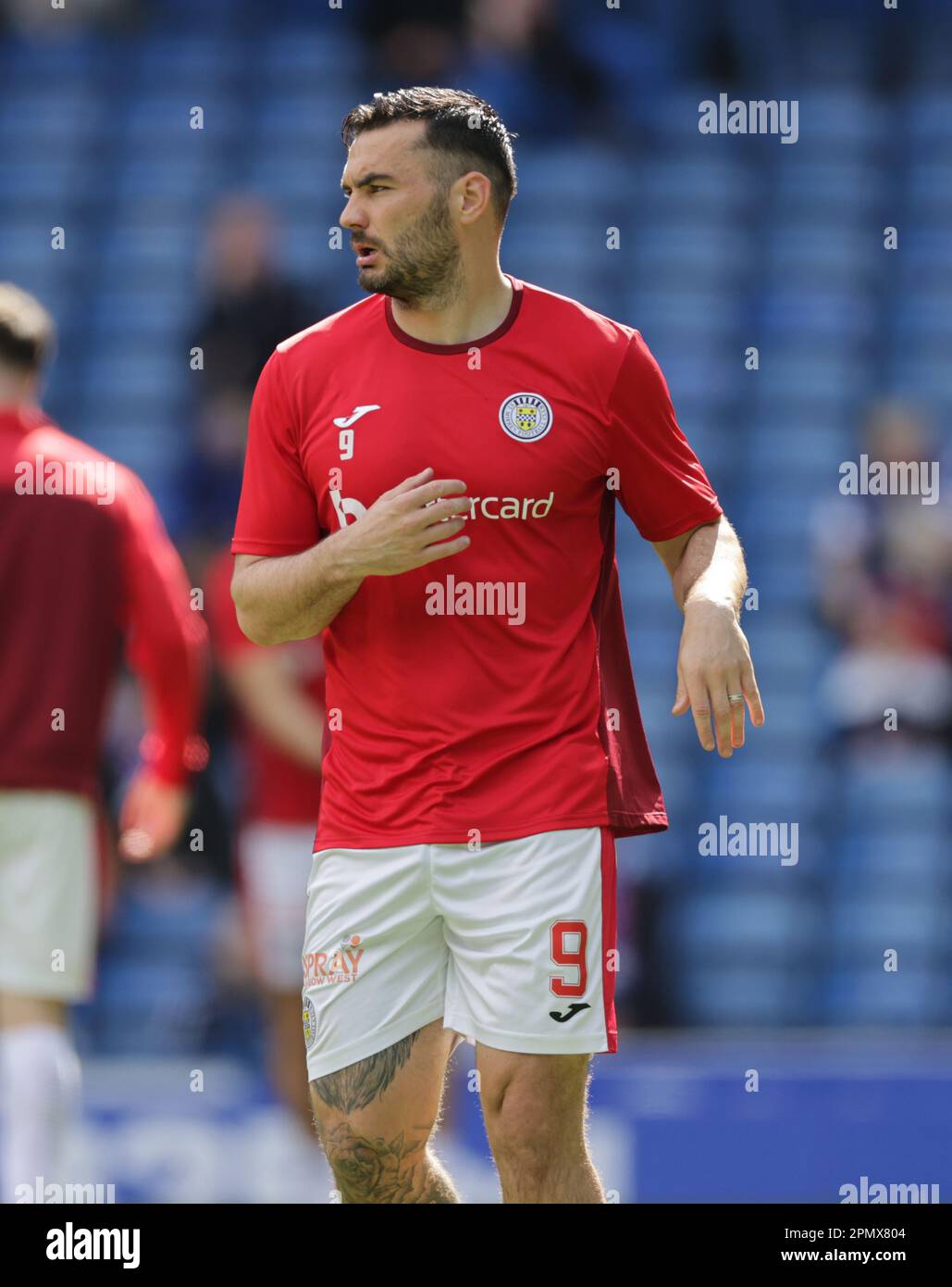 St Mirren's Tony Watt on the pitch during the warm up before the cinch ...