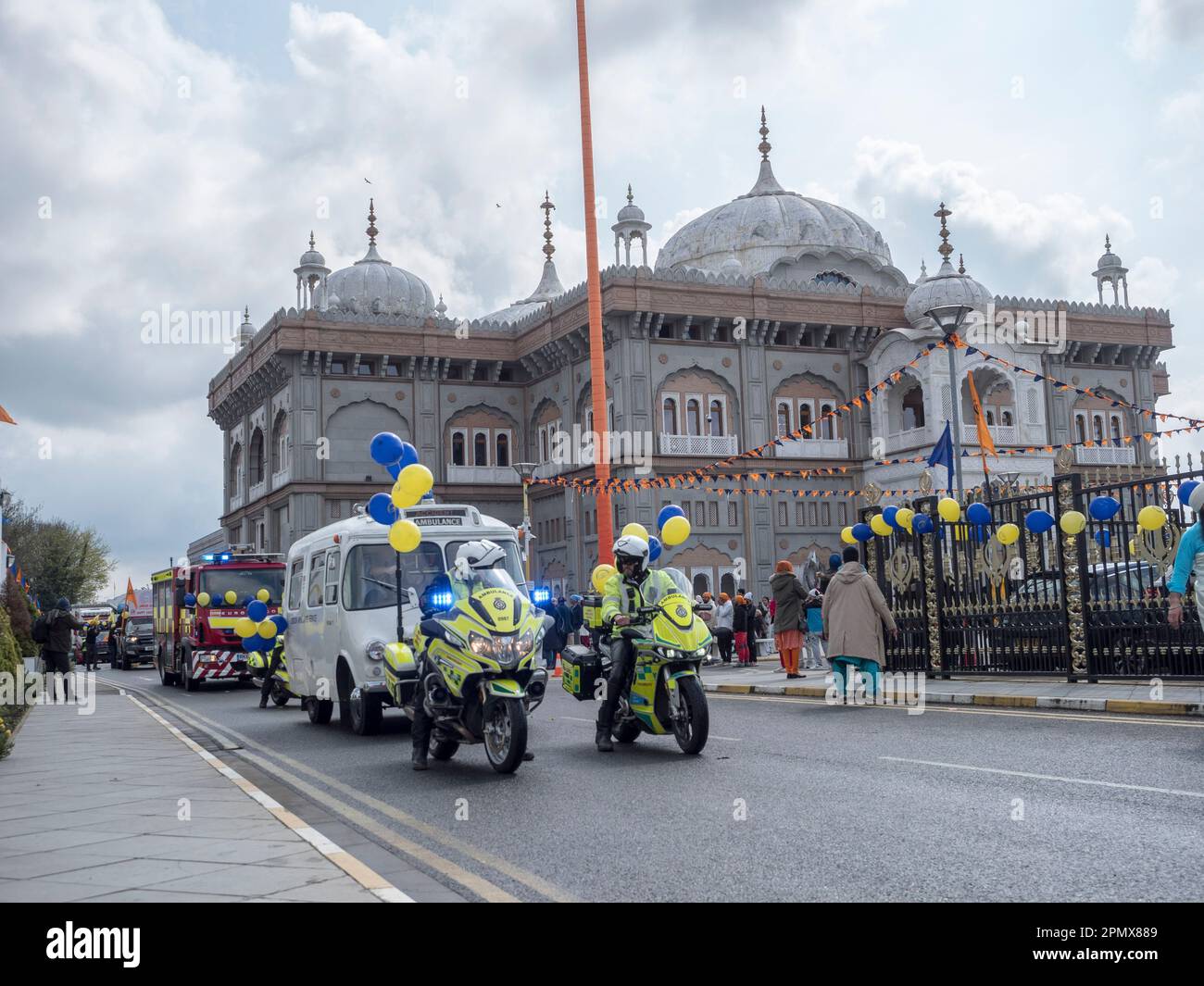 Gravesend, Kent, UK. 15th Apr, 2023. Vaisakhi celebrations in Gravesend, Kent. Pictures of the ...