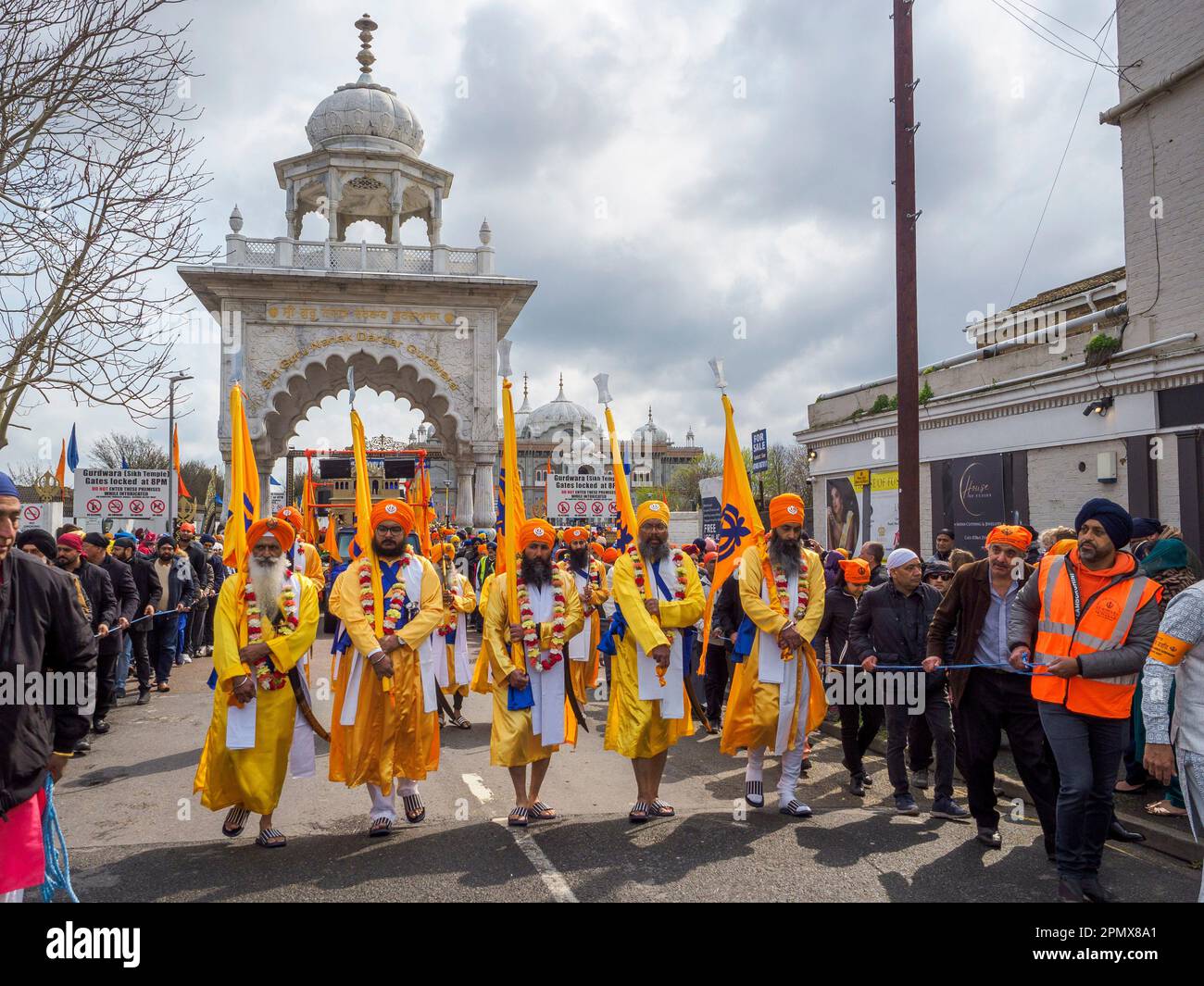 Gravesend, Kent, UK. 15th Apr, 2023. Vaisakhi celebrations in Gravesend, Kent. Pictures of the ...