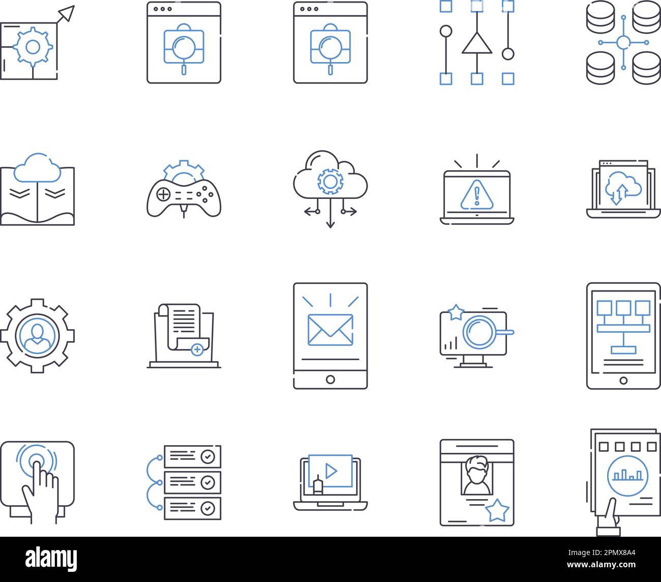 Digital devices outline icons collection. Digital, Devices, Technology, Electronics, Laptops ...