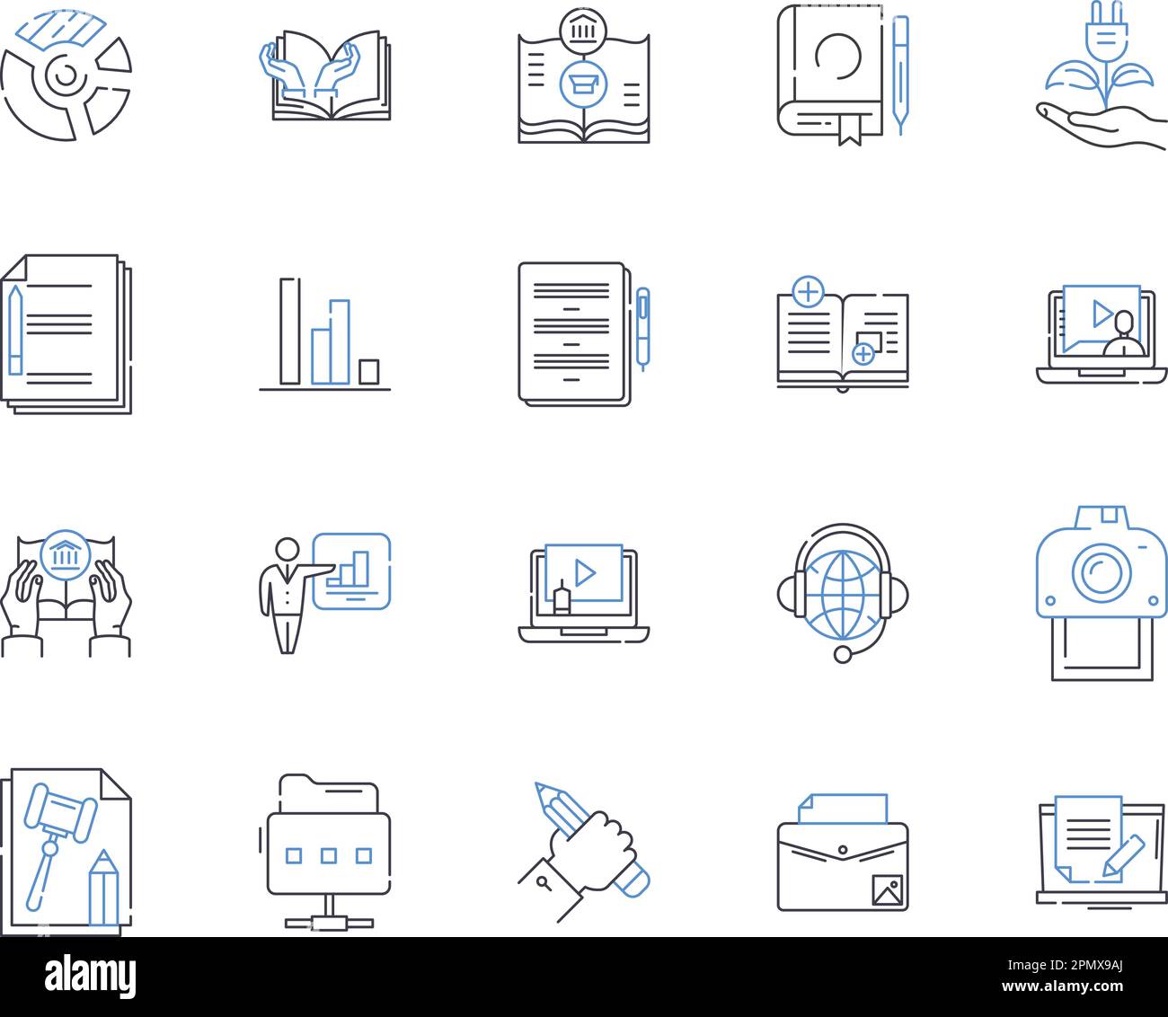 Cognitive science outline icons collection. Cognition, Neuroscience, AI ...