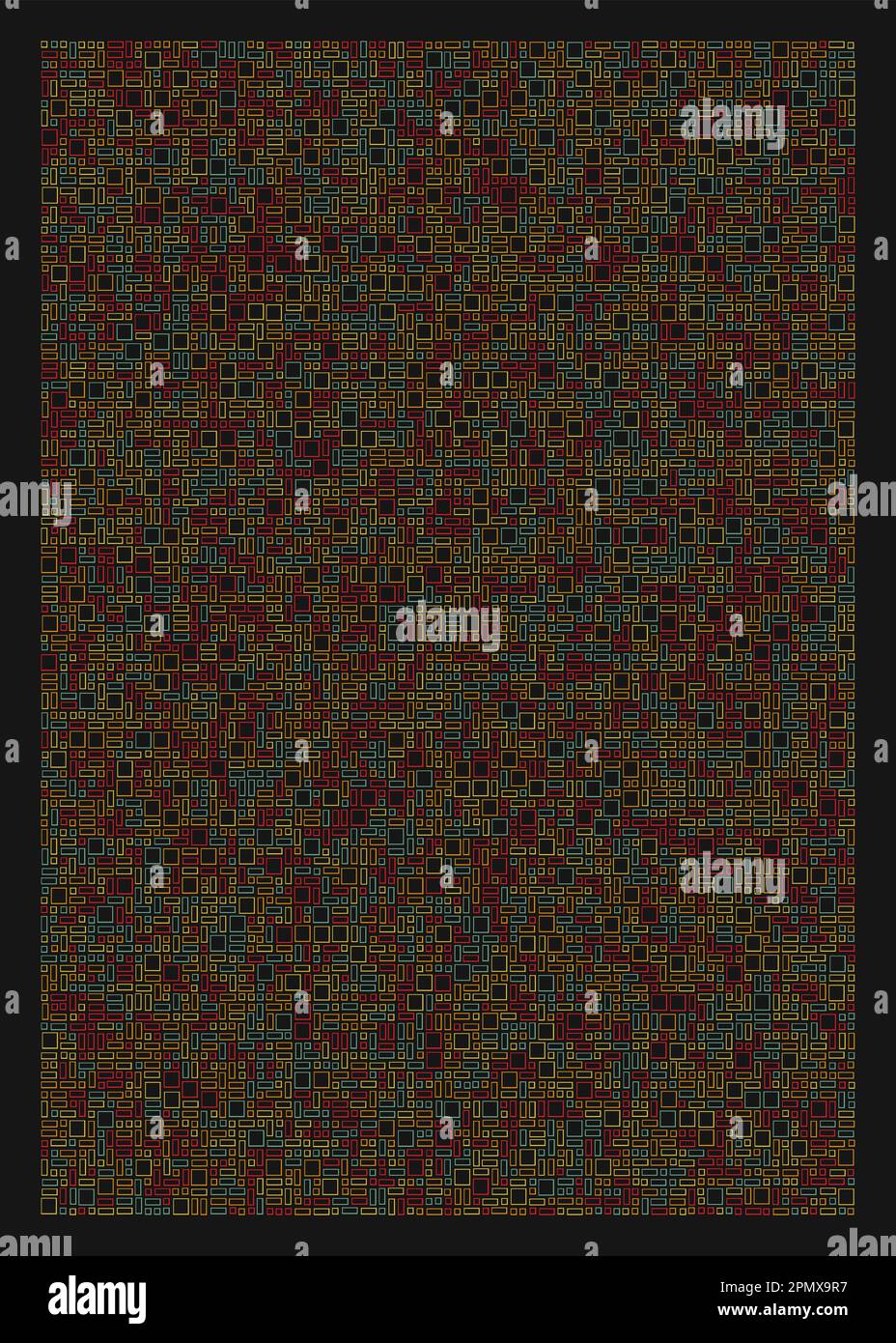 Abstract Offset Quads generative art background art illustration Stock ...