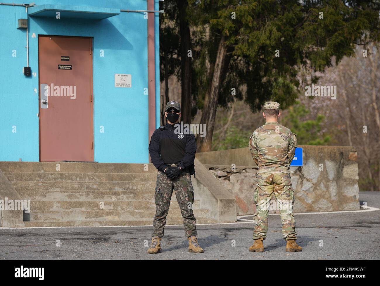 Joint Security Area, South Korea. 15th Apr, 2023. US Army soldiers ...