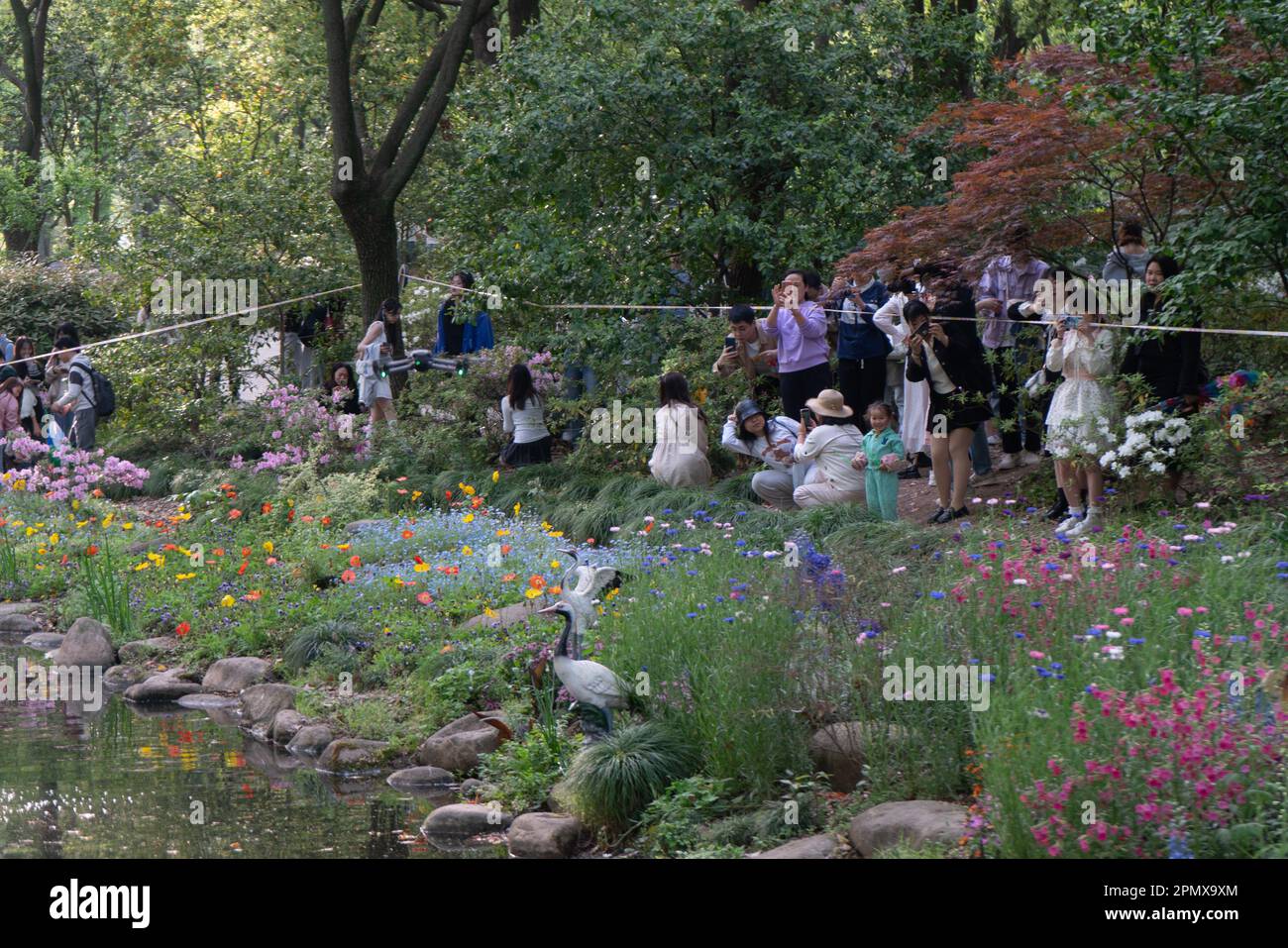 SHANGHAI, CHINA - APRIL 15, 2023 - Visitors enjoy the Claude Monet ...