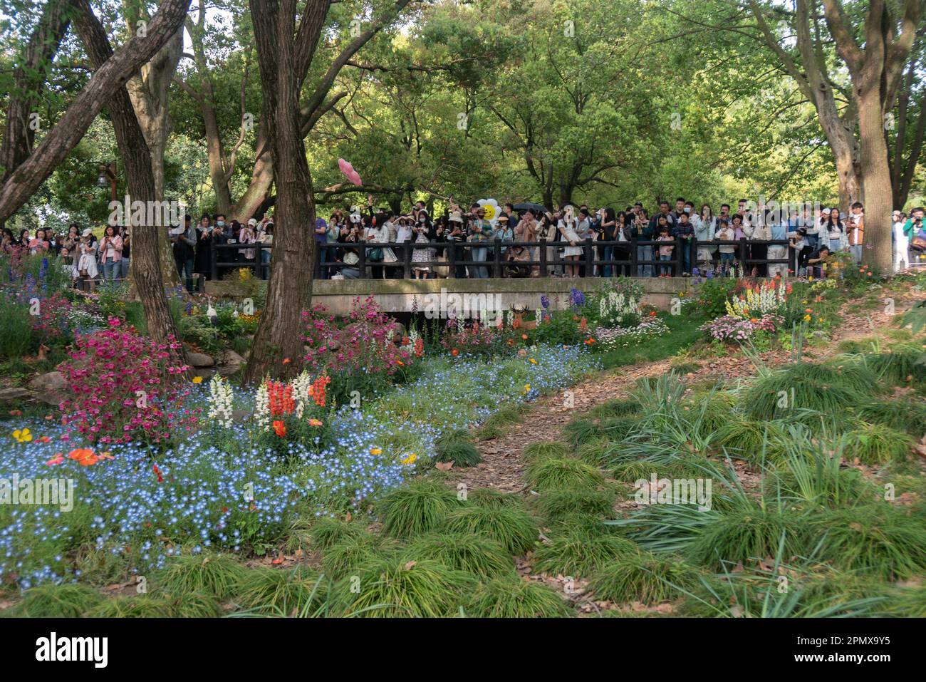 SHANGHAI, CHINA - APRIL 15, 2023 - Visitors enjoy the Claude Monet ...