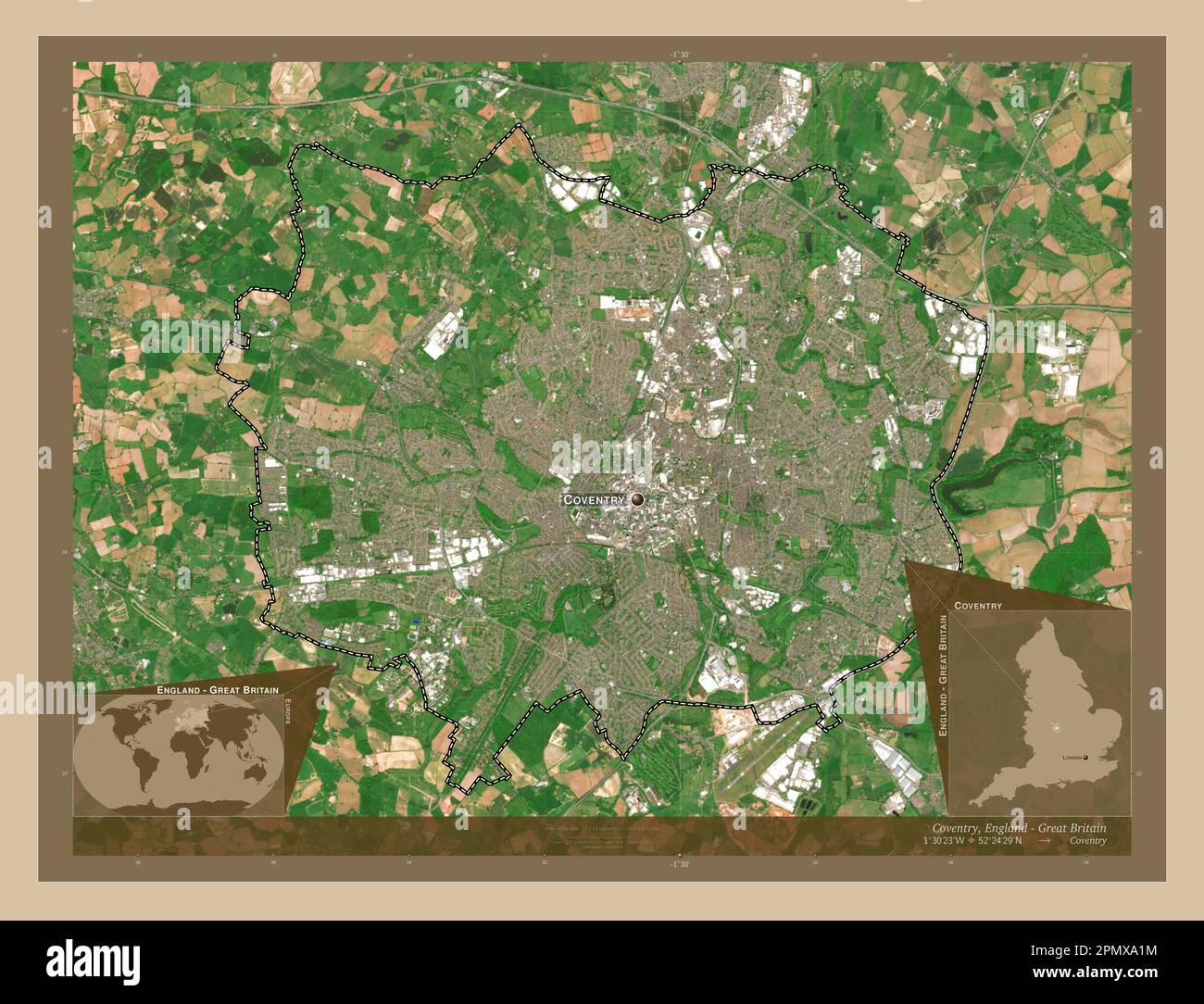 Coventry, administrative county of England - Great Britain. Low ...