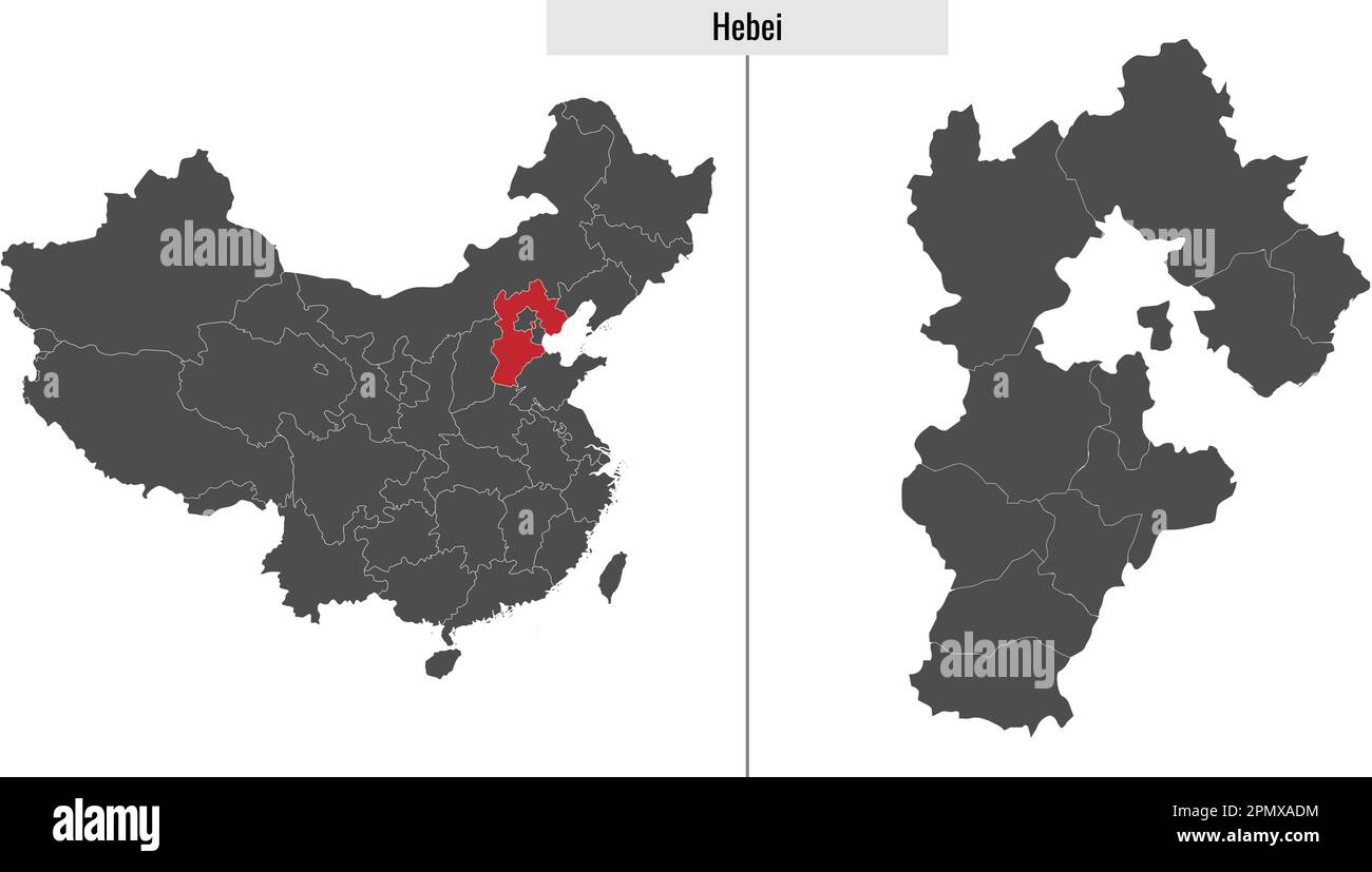 Hebei outline map Stock Vector Images - Alamy