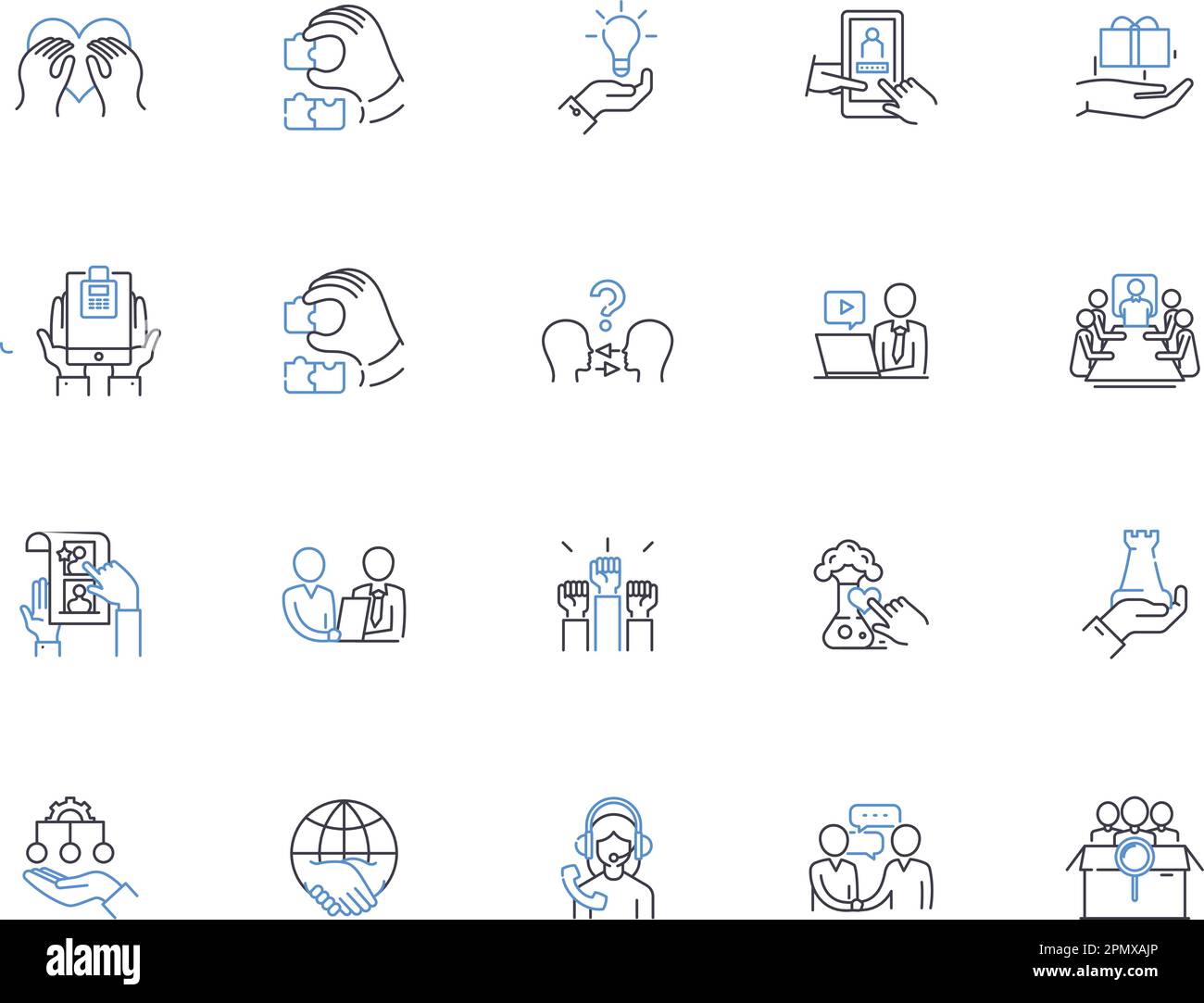 Maintenance outline icons collection. Fix, Repair, Adjust, Replace ...