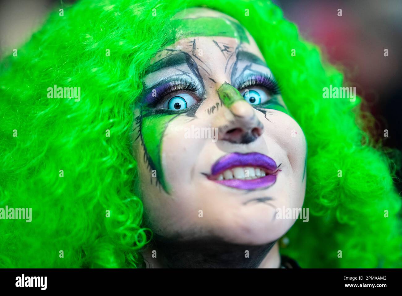 A cosplayer poses for a photo during the Comic Con event in Prague ...