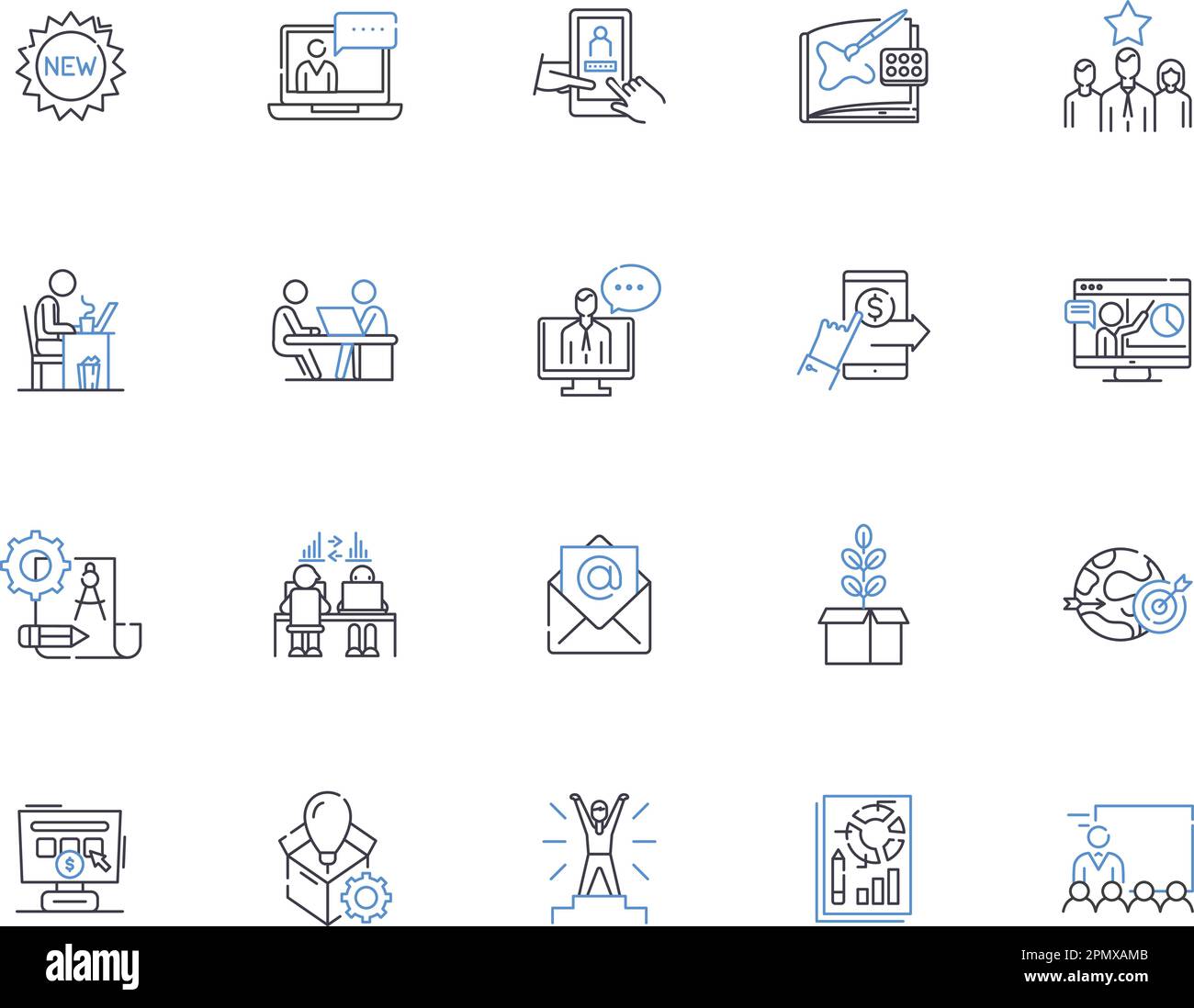 Product management outline icons collection. Product, Management ...