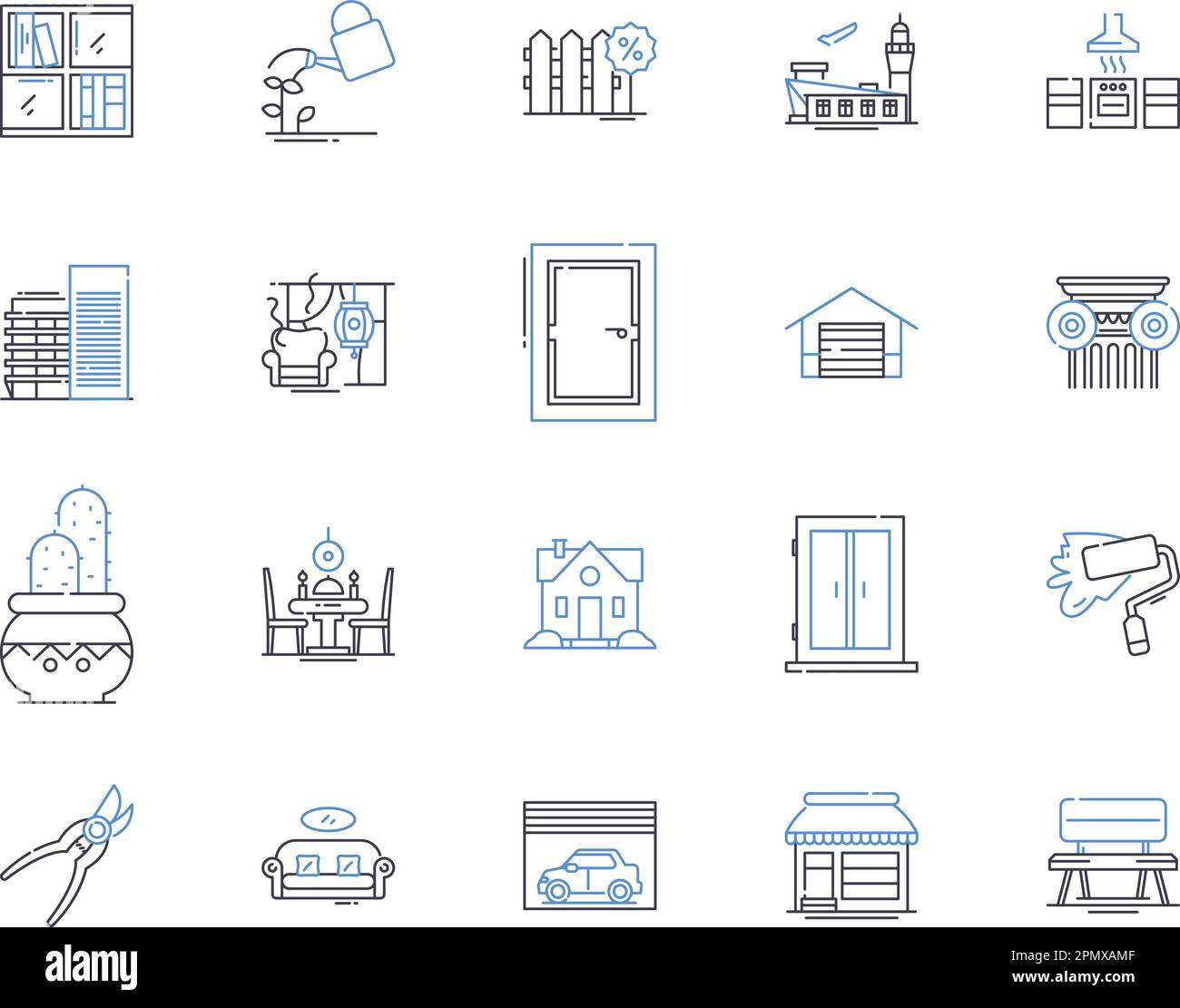 interior design studio outline icons collection. Interior, Design ...