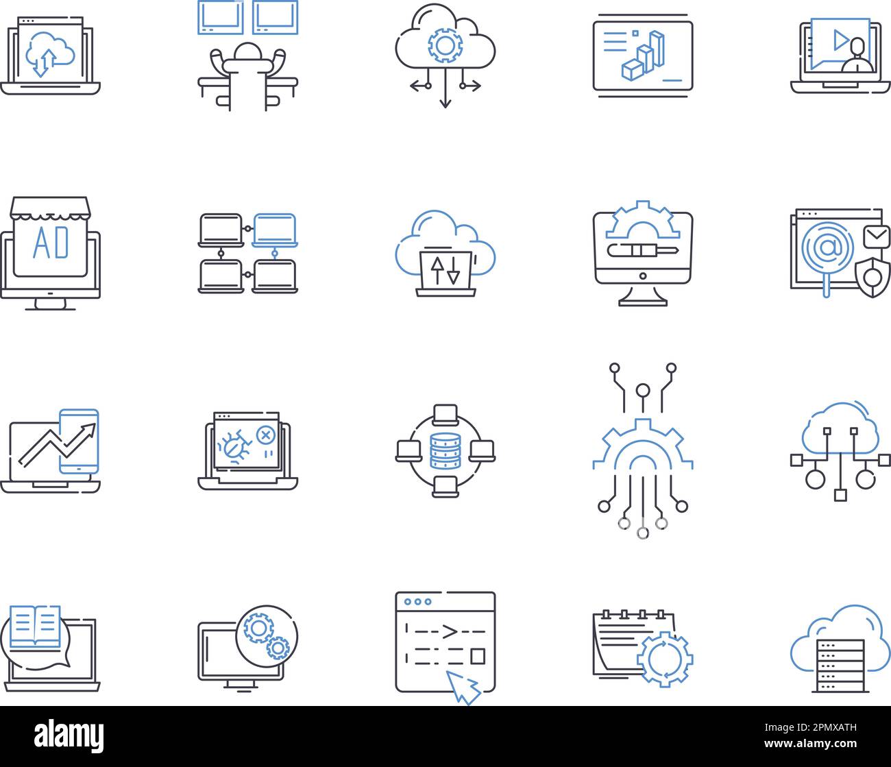 Computer monitor printer program Stock Vector Images - Alamy