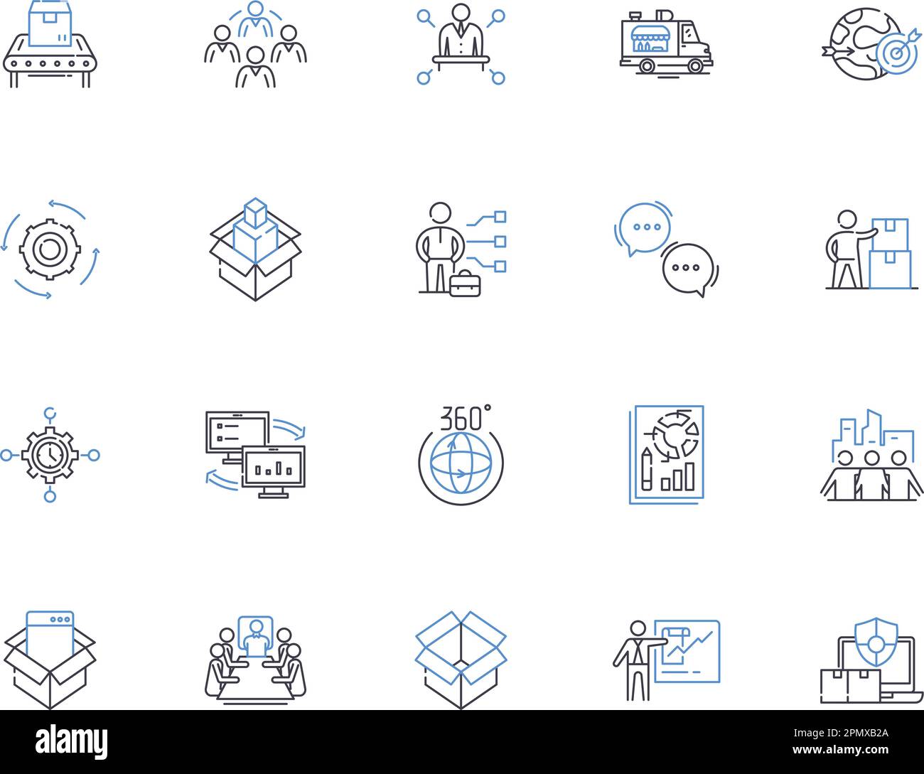 Distribution Outline Icons Collection Distribution Spread Allocation Dissemination