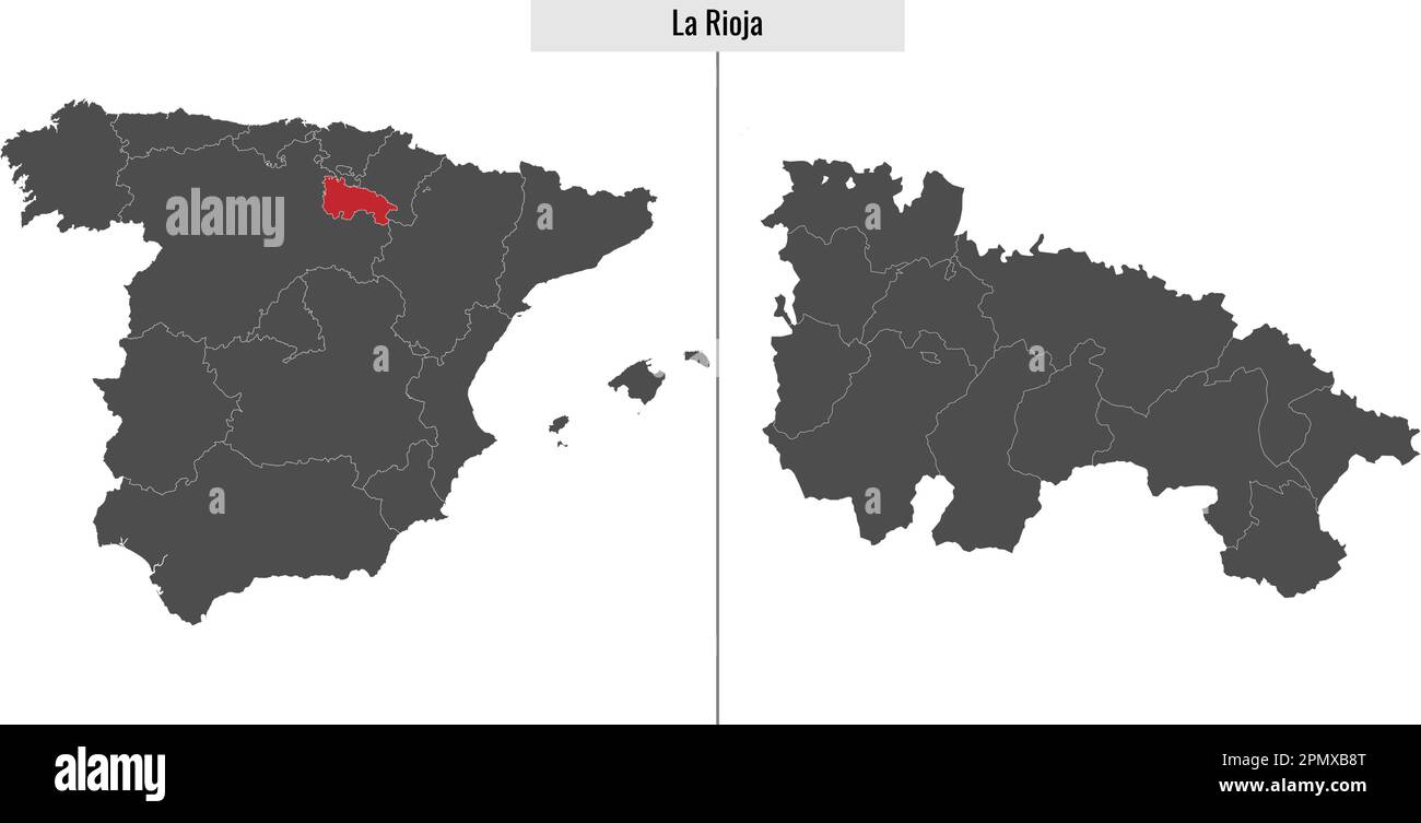 map of La Rioja autonomous community of Spain and location on Spanish ...