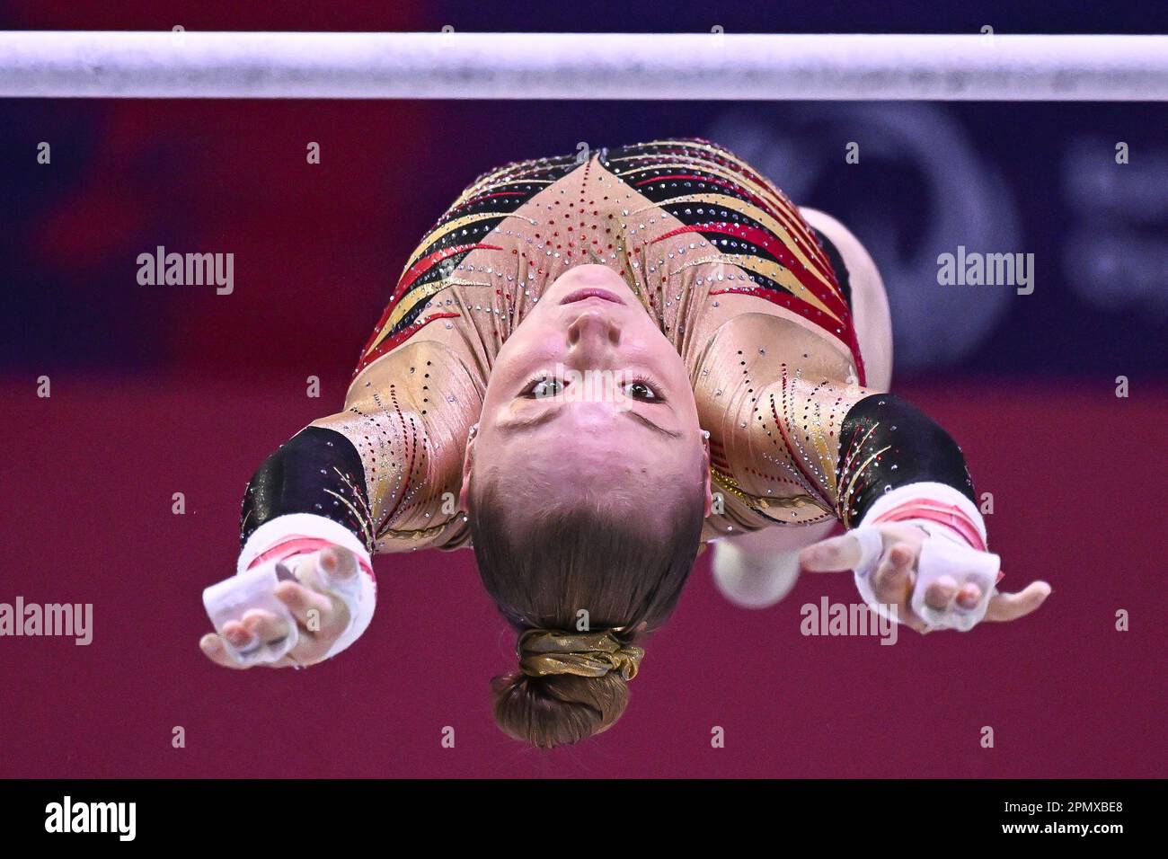Antalya, Turkey. 15th Apr, 2023. Belgian gymnast Lisa Vaelen pictured ...