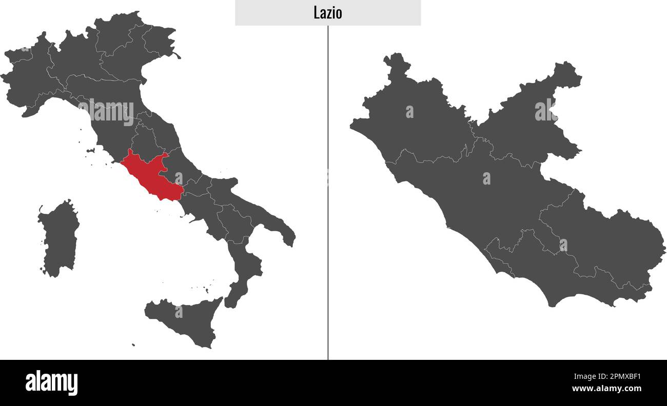 map of Lazio province of Italy and location on Italian map Stock Vector Image & Art - Alamy