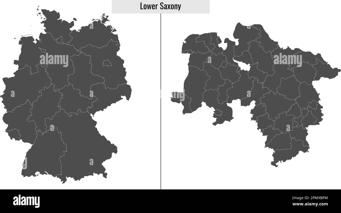 Lower saxony state map Black and White Stock Photos & Images - Alamy