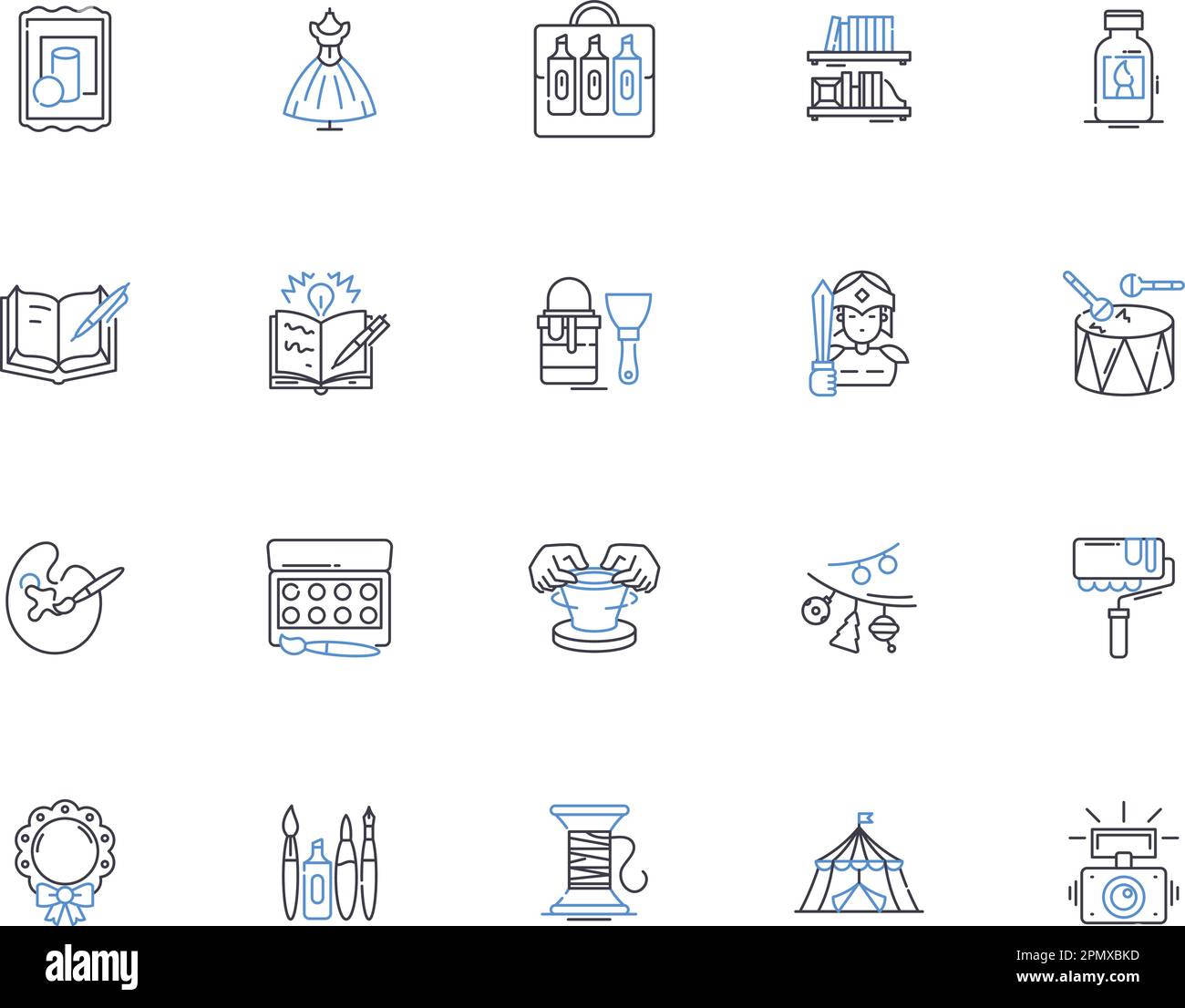 Creativity outline icons collection. Inventive, Resourceful, Innovative ...