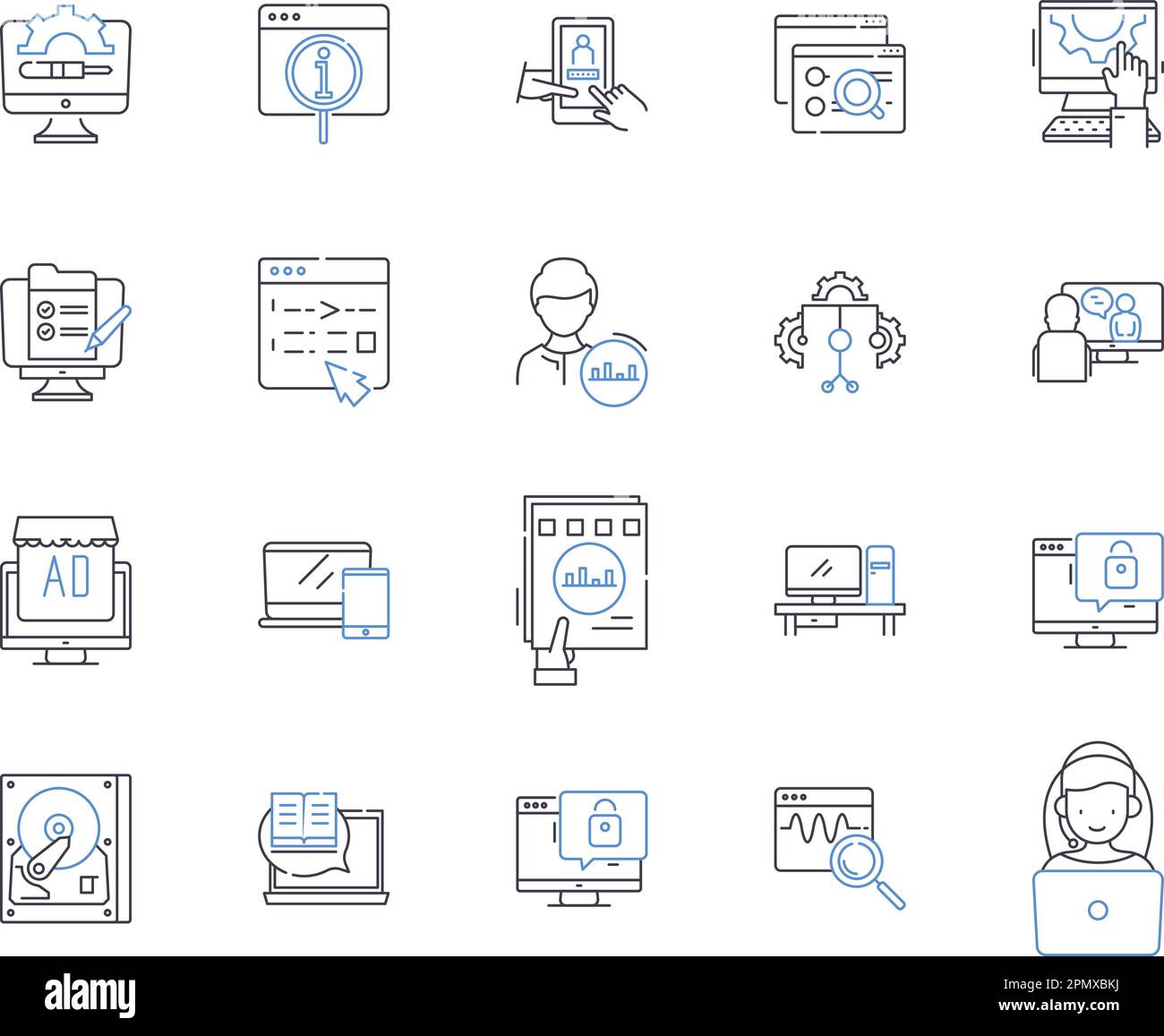 Digital analytics outline icons collection. Digital, Analytics, Data ... Digital analytics outline icons collection. Digital, Analytics, Data ...