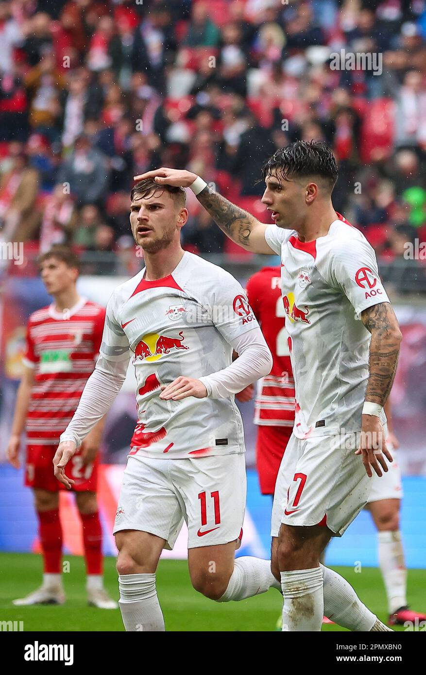 Leipzig, Germany. 15th Apr, 2023. Soccer: Bundesliga, Matchday 28, RB ...