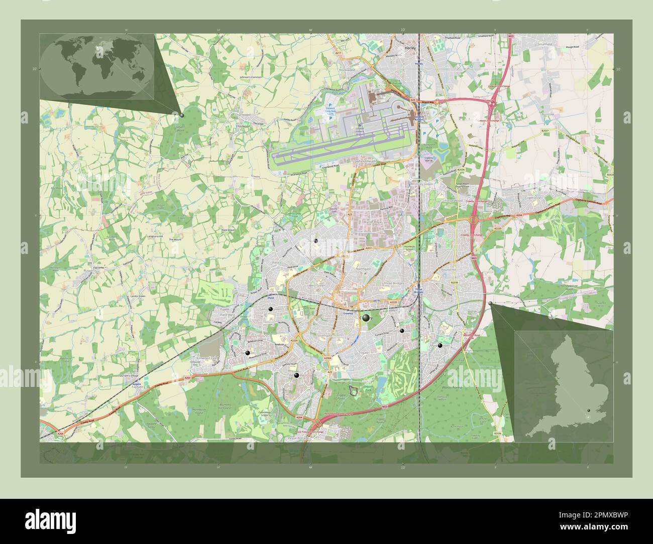 Crawley, non metropolitan district of England - Great Britain. Open ...