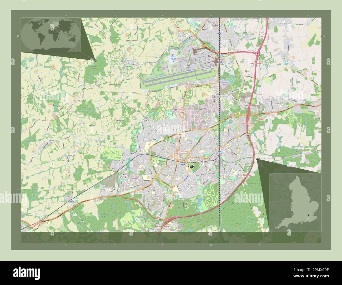Crawley, non metropolitan district of England - Great Britain. Open ...