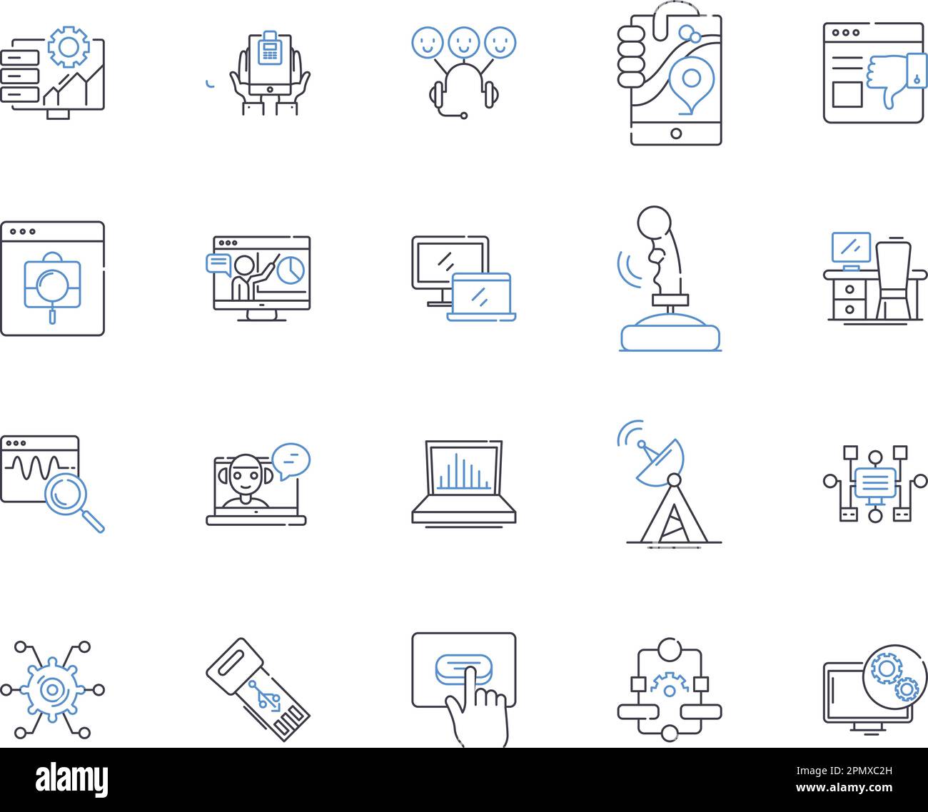 Deep Learning Outline Icons Collection Deep Learning Neural Networks Ai Machine Computer